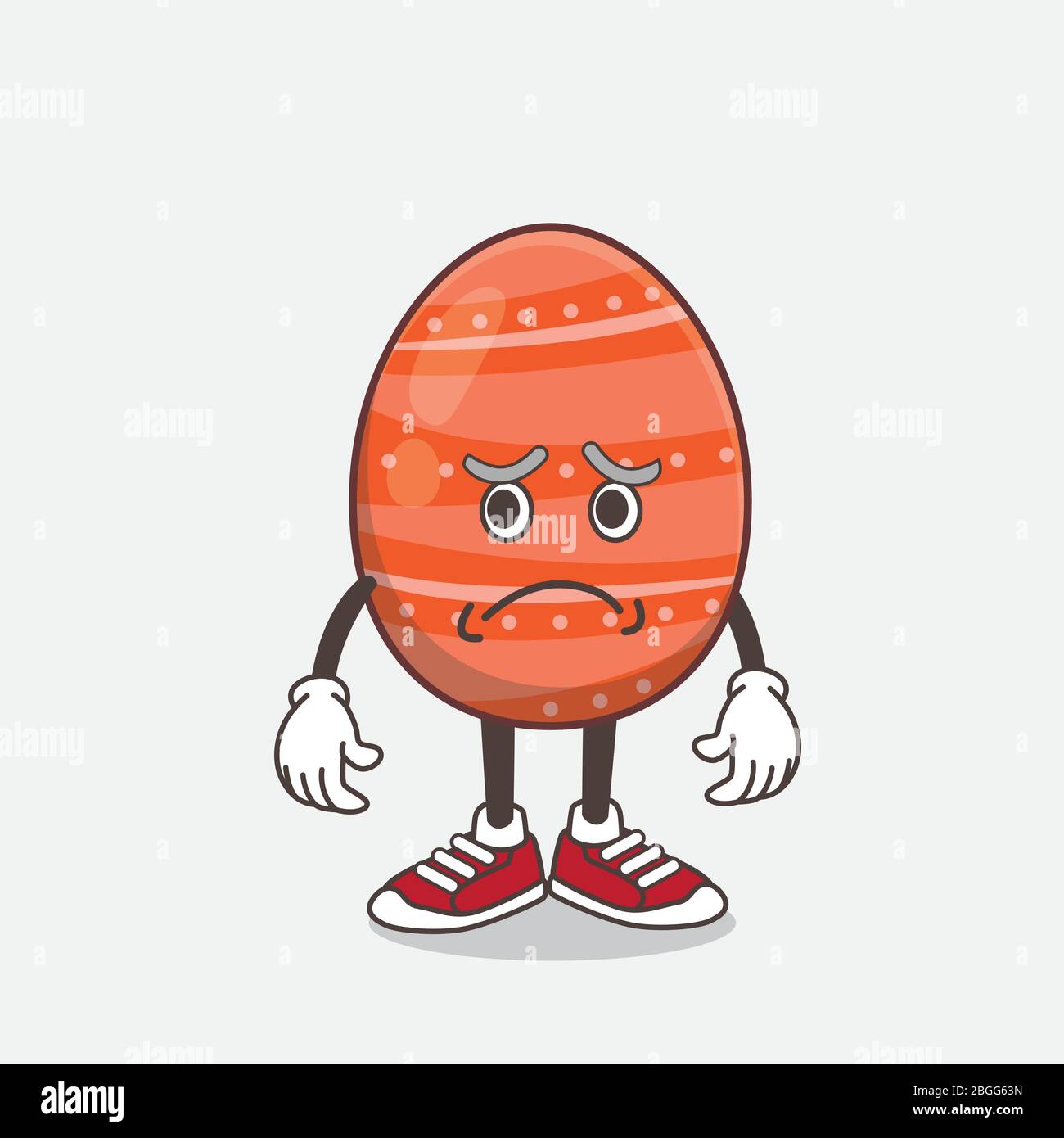 Illustration of Easter Egg Mascot Vector Character with Pose Stock ...