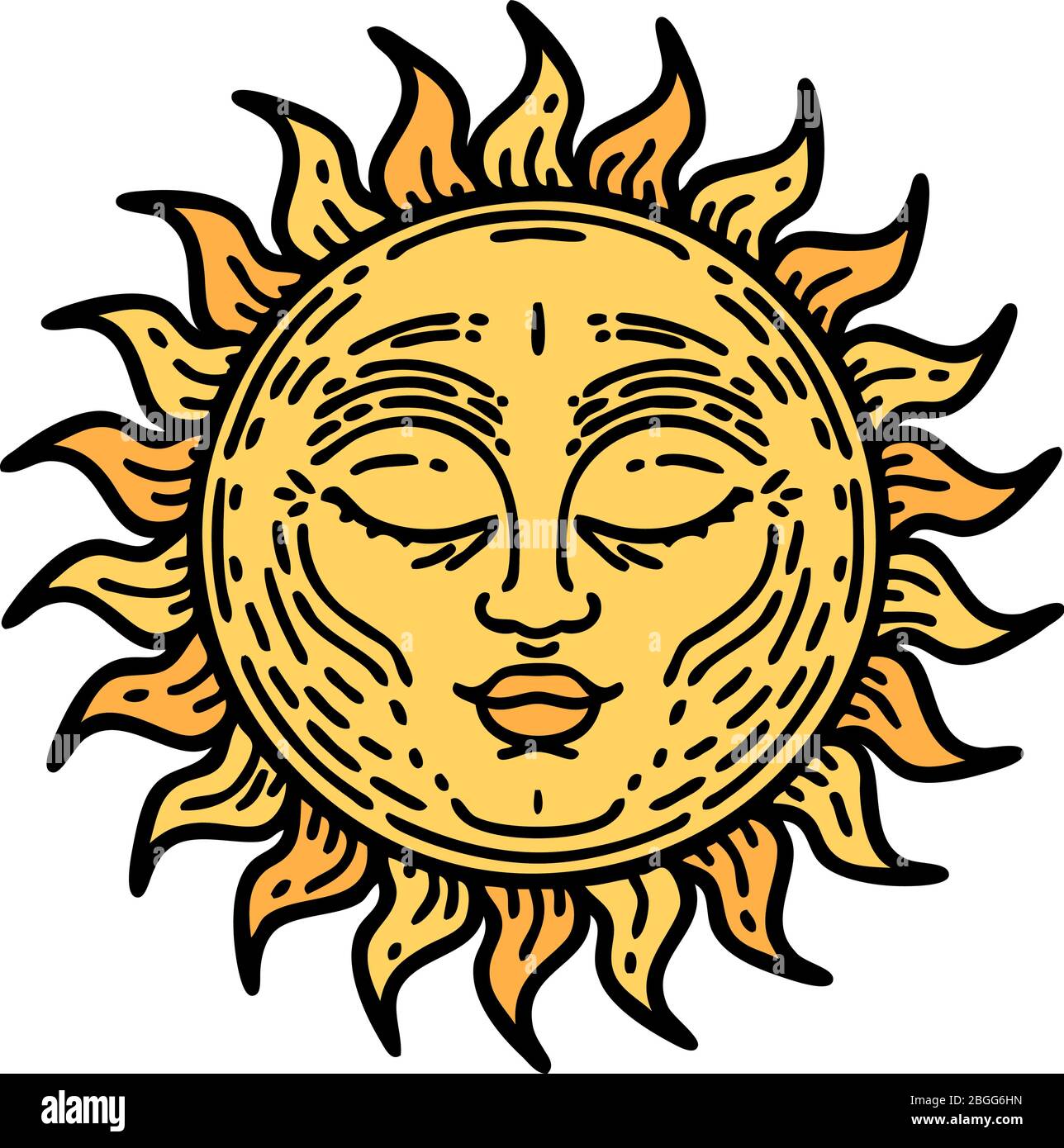 tattoo in traditional style of a sun Stock Vector Image & Art - Alamy