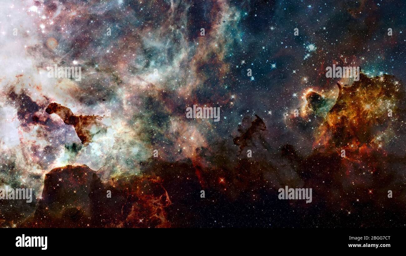 Infinite space background with nebulas and stars. This image elements ...
