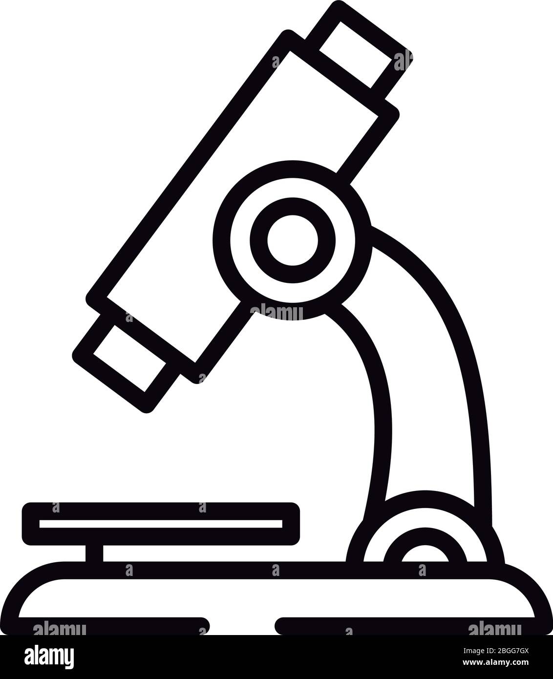 Microscope laboratory line style Cut Out Stock Images & Pictures - Alamy