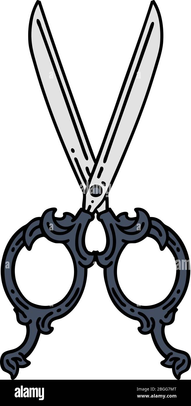 Vintage Scissors Tattoo