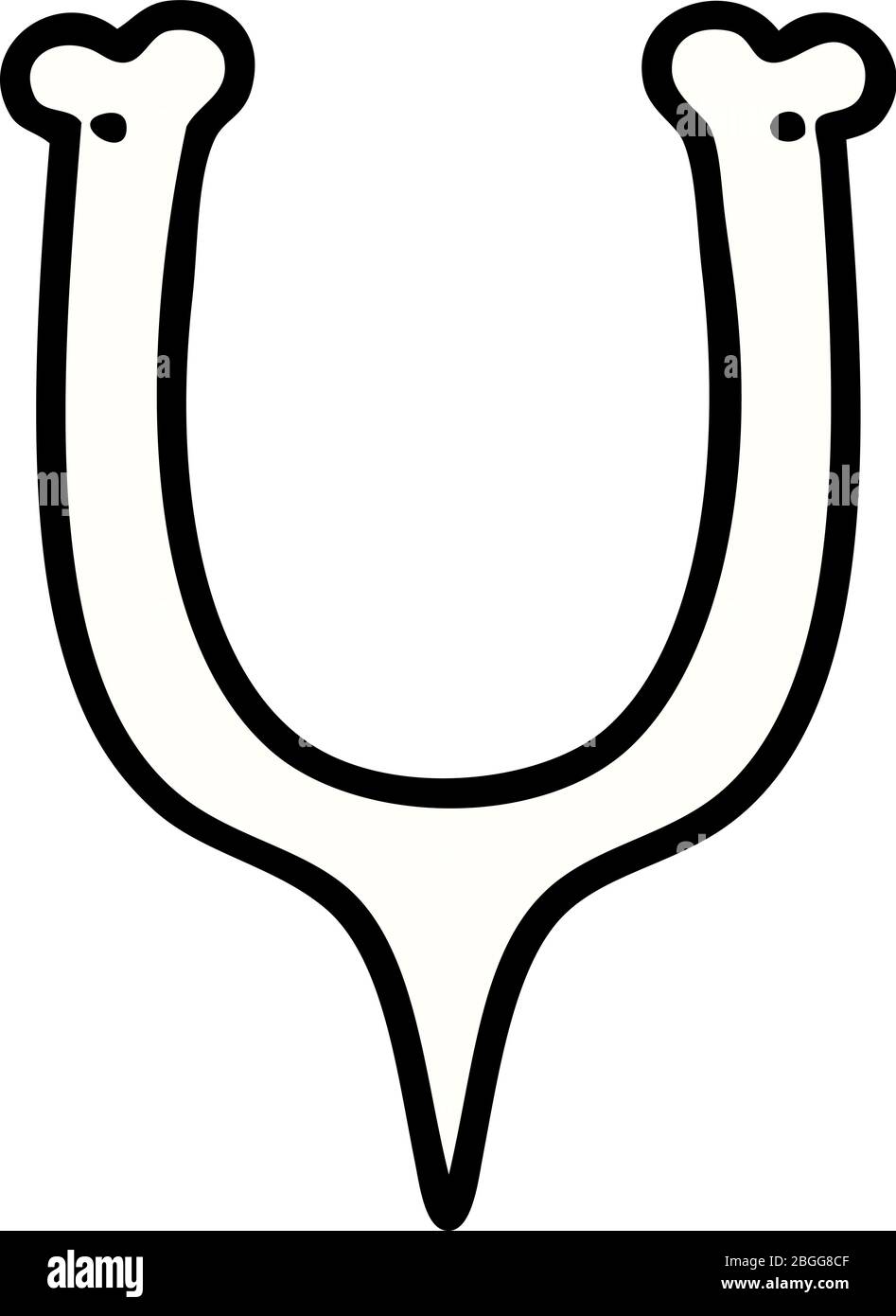 tattoo in traditional style of a wish bone Stock Vector Image & Art - Alamy