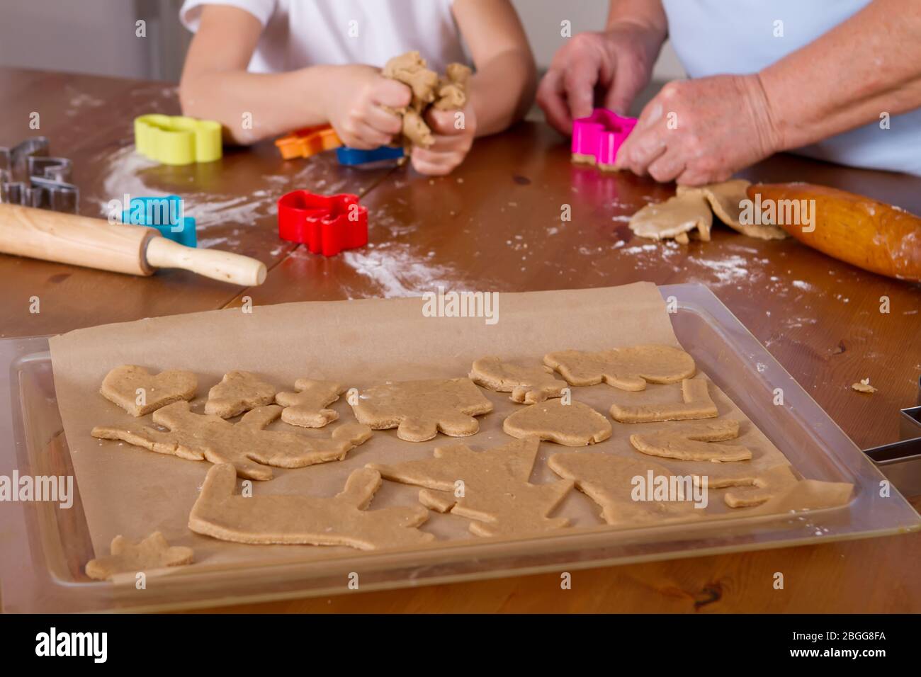raw biscuits on a tray Stock Photo - Alamy