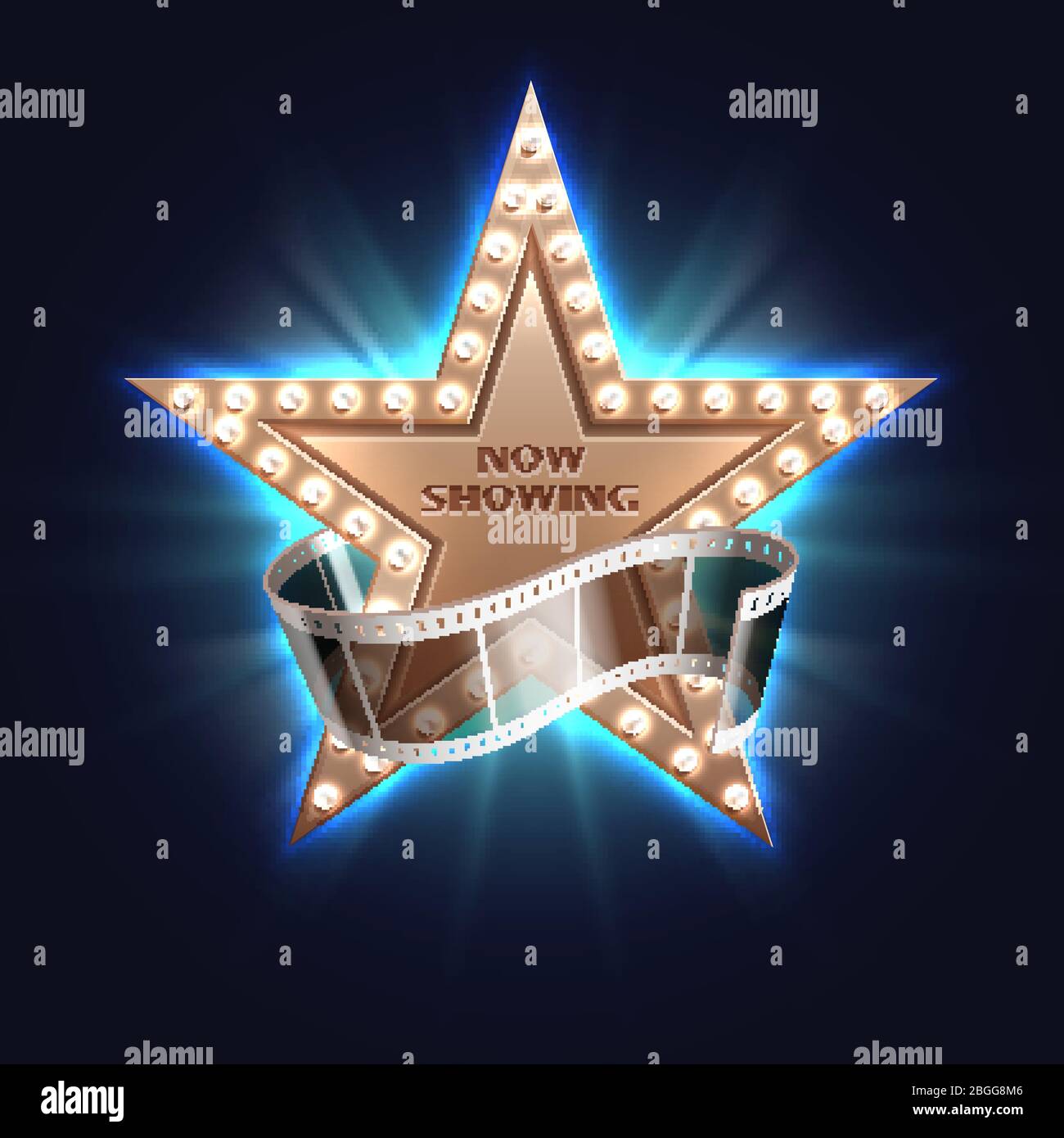 Now showing movie vector background with hollywood film star. Film ...