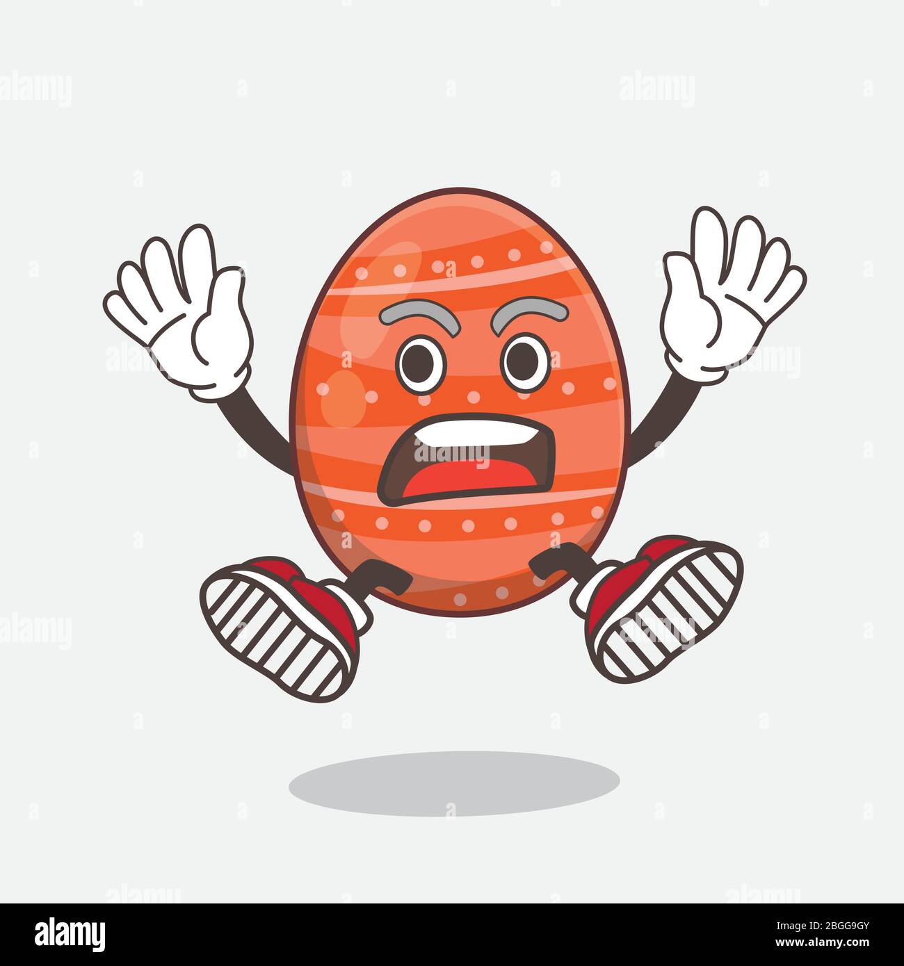 Illustration of Easter Egg Mascot Vector Character with Pose Stock ...