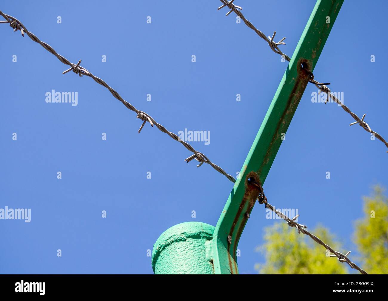 Border closure in border fence in Europe Stock Photo - Alamy