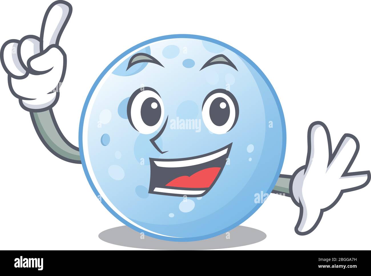 Blue moon mascot character design with one finger gesture Stock Vector ...