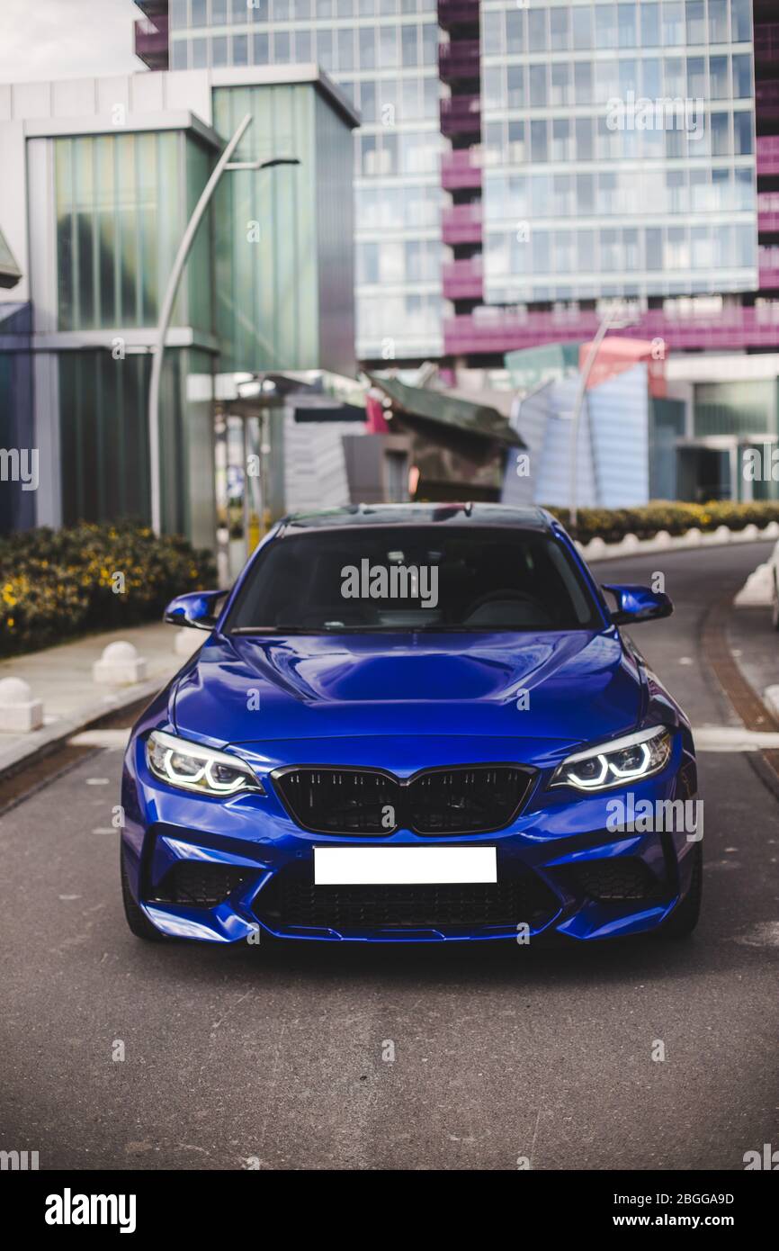 Blue design racing car hi-res stock photography and images - Alamy