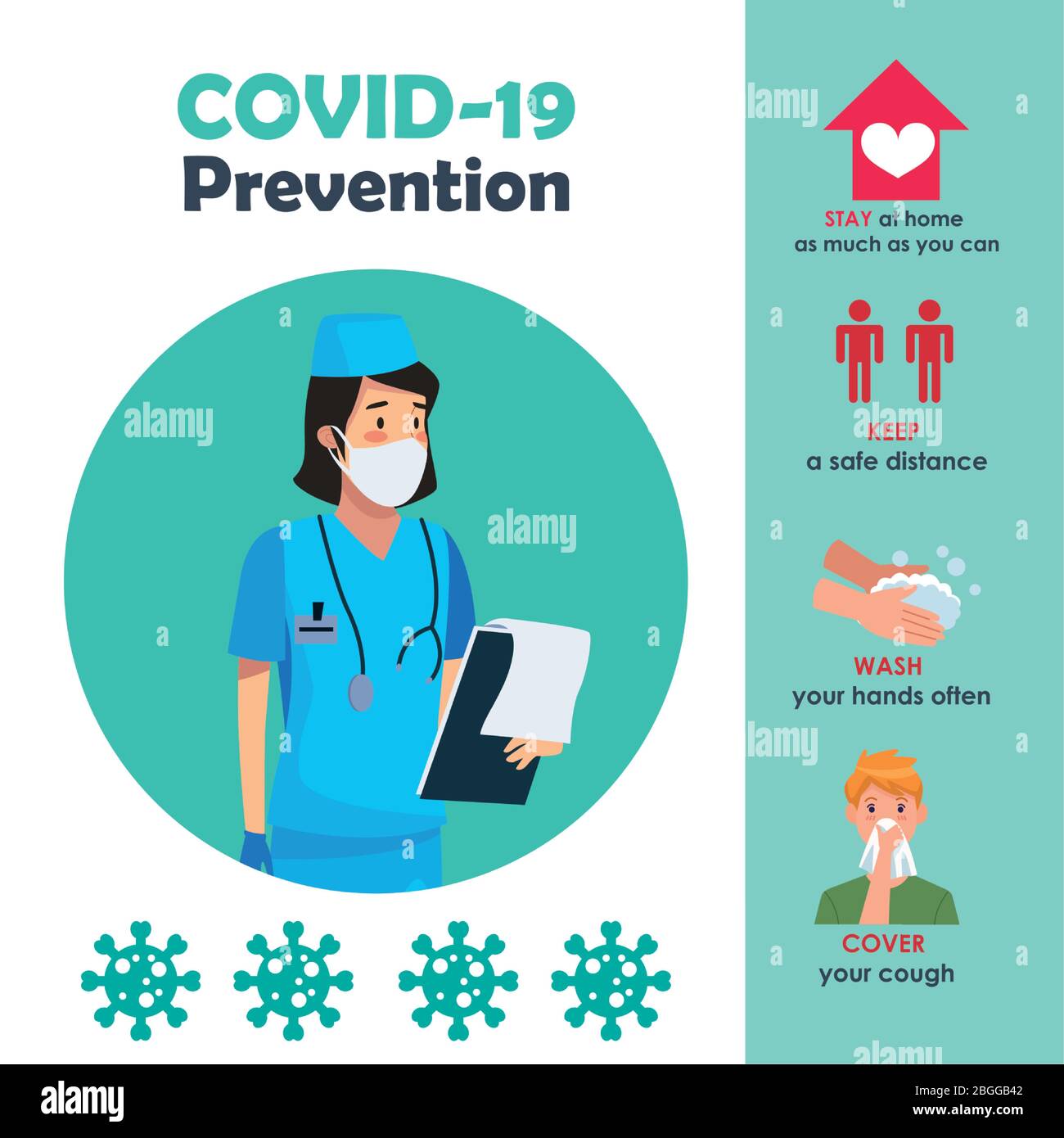 covid19 infographics with prevention methods Stock Vector Image & Art ...