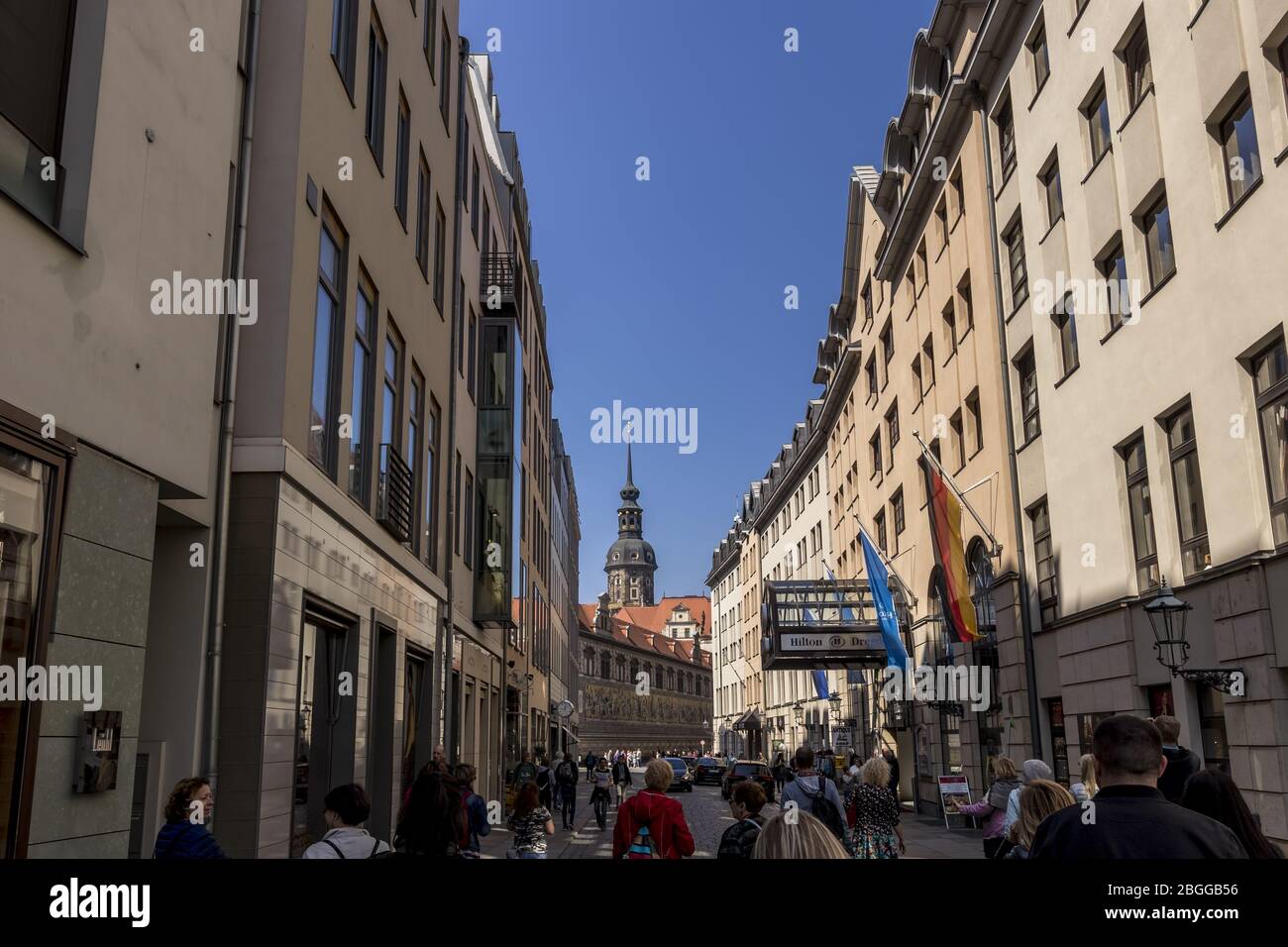 DRESDEN, GERMANY - 24th APRIL 2019: Dresden Old Town. Capital of Saxony ...