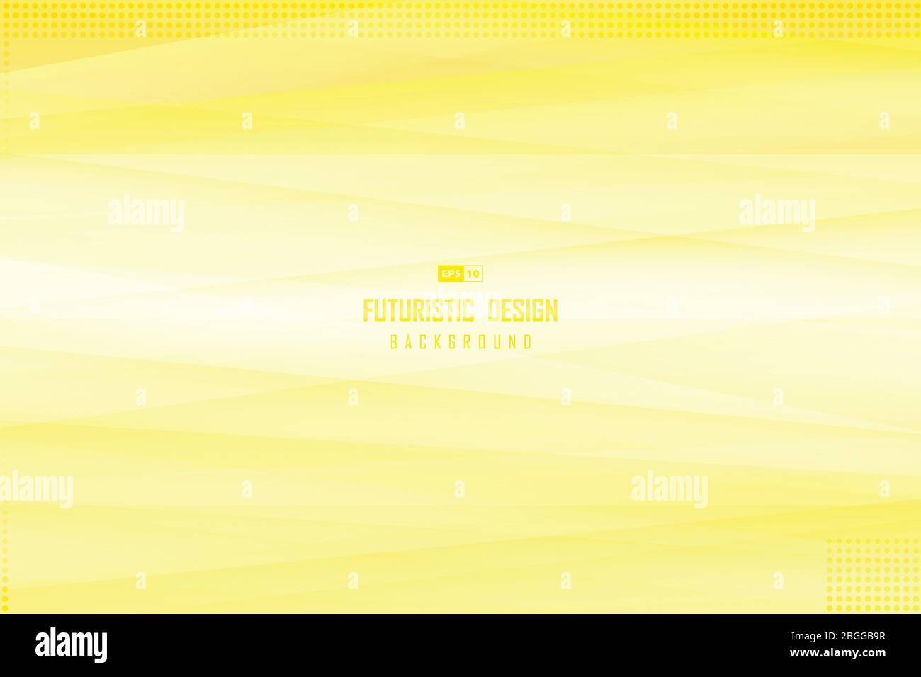 Abstract gradient yellow template of tech with geometry dot halftone ...