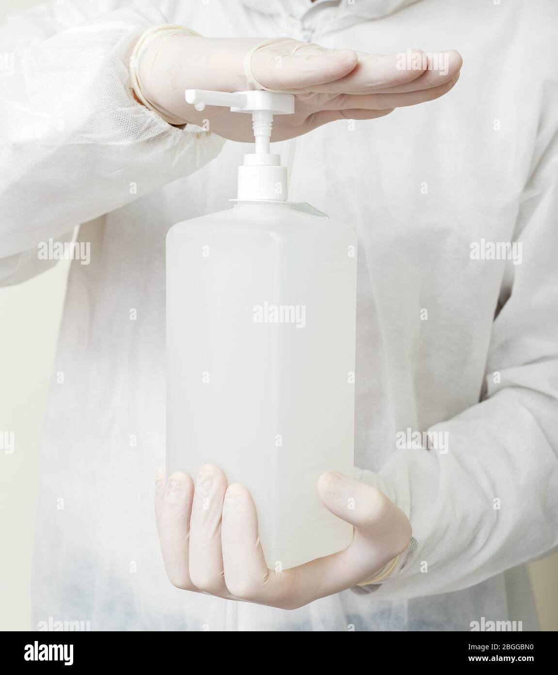 Sanitizer gel, alcohol liquid antiseptic for cleaning hands in male ...