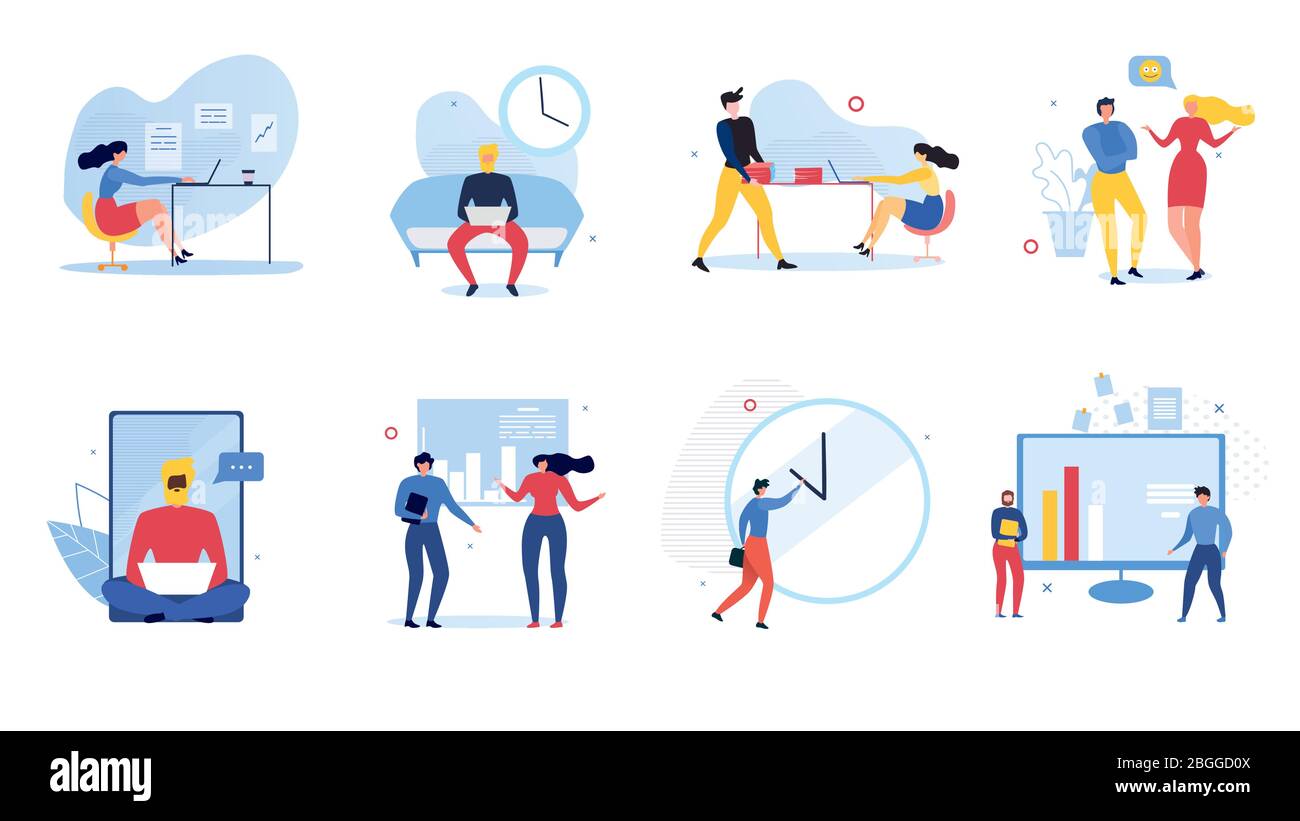 Cartoon People Communication Set. Vector Male and Female Community ...