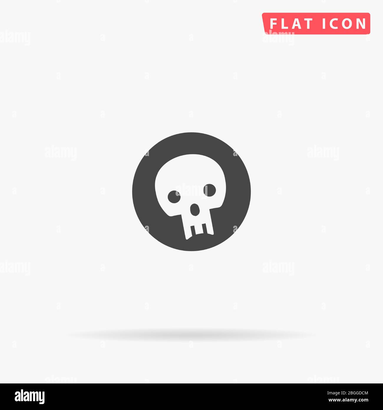 Pirate Black Mark flat vector icon. Glyph style sign. Simple hand drawn ...