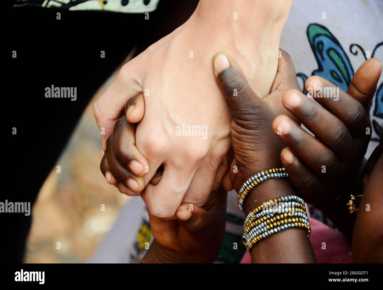 Different Races Holding Hands Kids