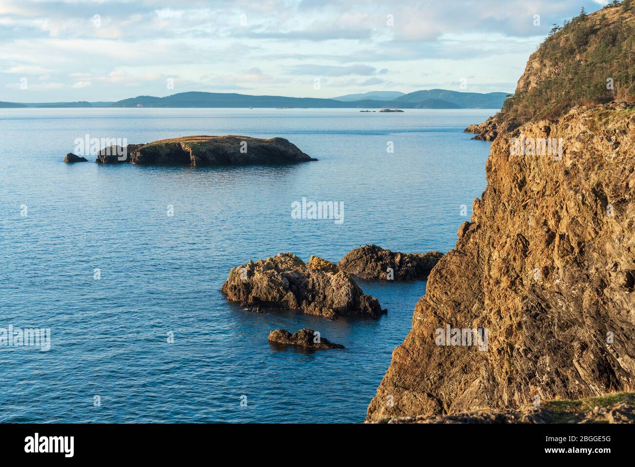 high angle landscape of cliff, rocks and Pacific Ocean Stock Photo - Alamy