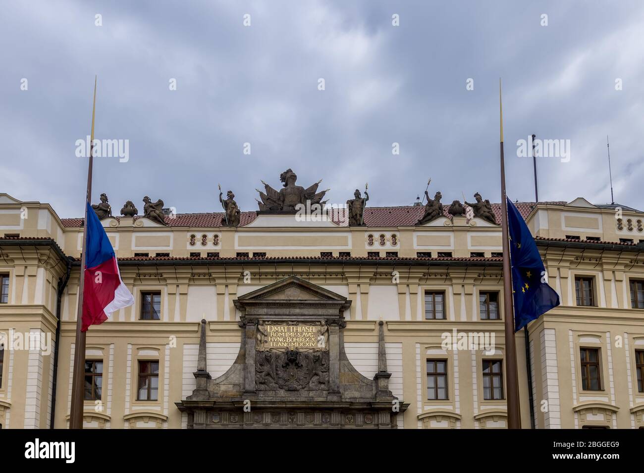 Old Royal palace, famouse tourist place of Prague. The residence of the ...