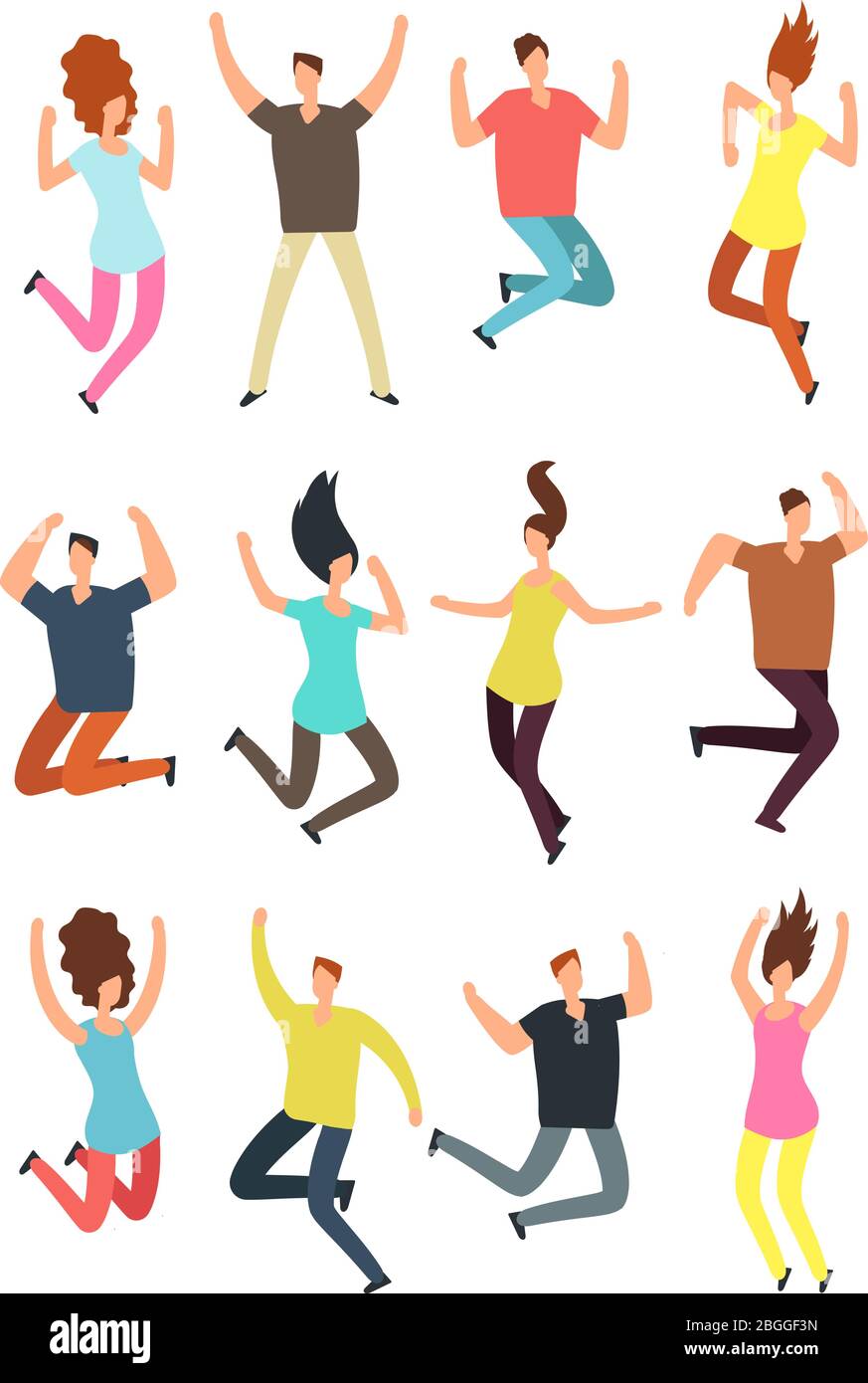 Cartoon jumping man hi-res stock photography and images - Alamy