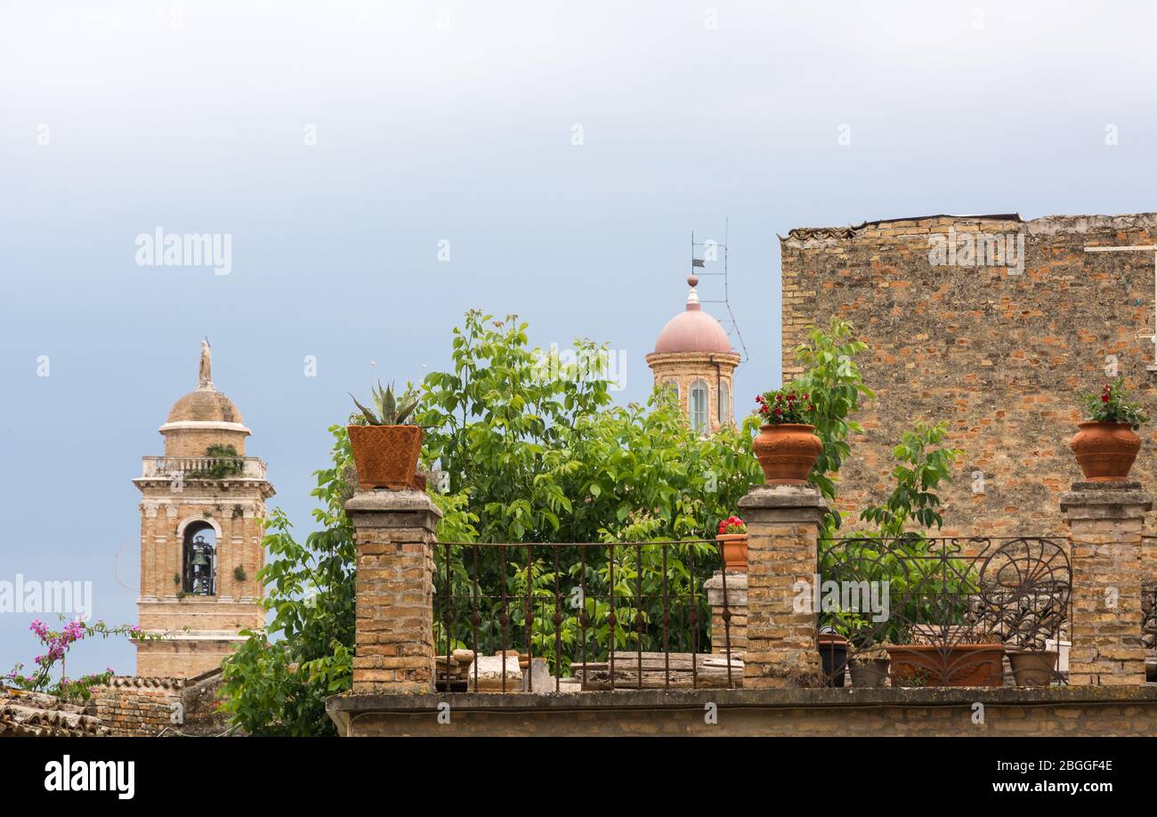 Offida, an ancient village in the Marche region of Italy Stock Photo ...