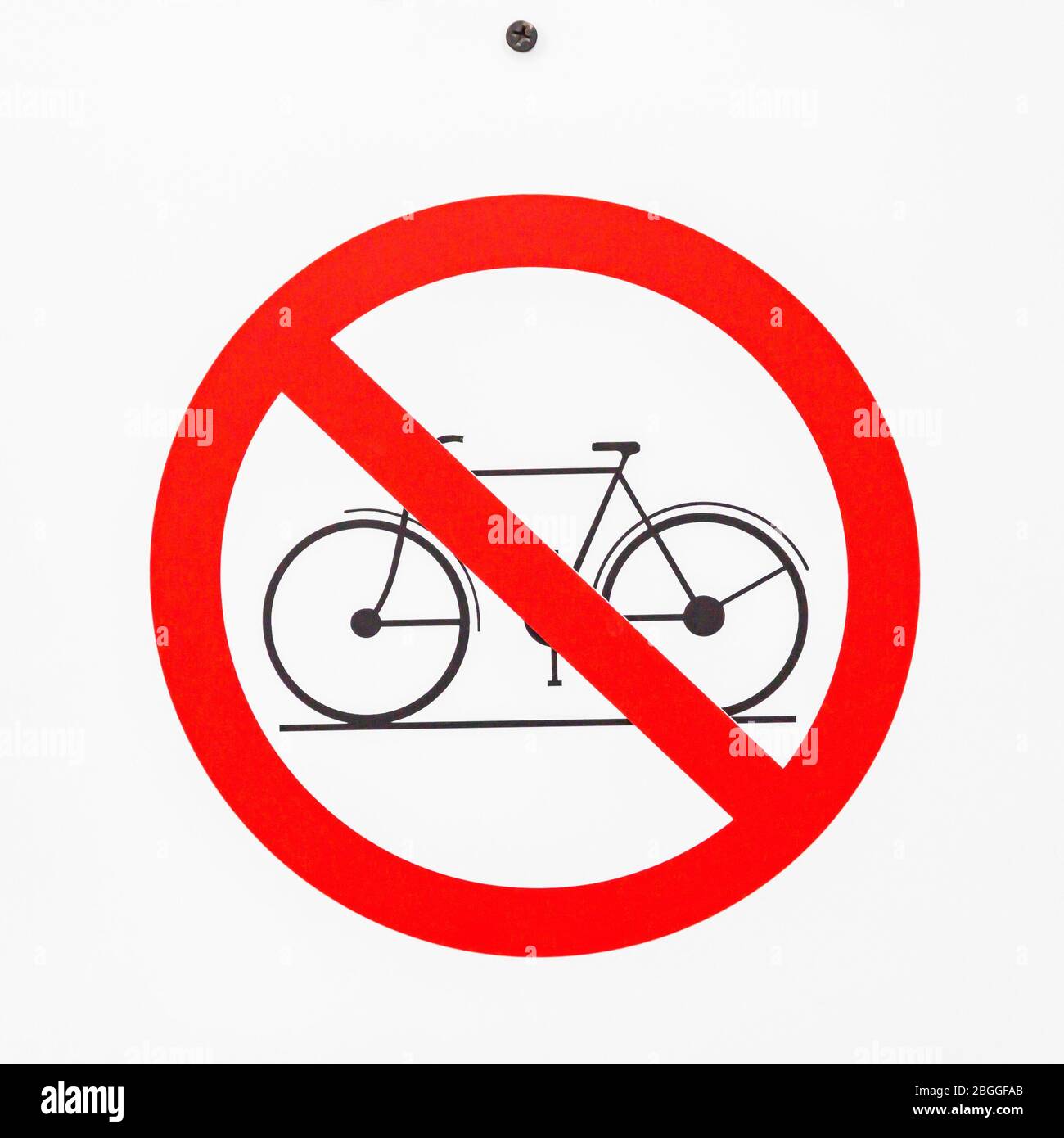 No cycling warning sign Cut Out Stock Images & Pictures - Alamy