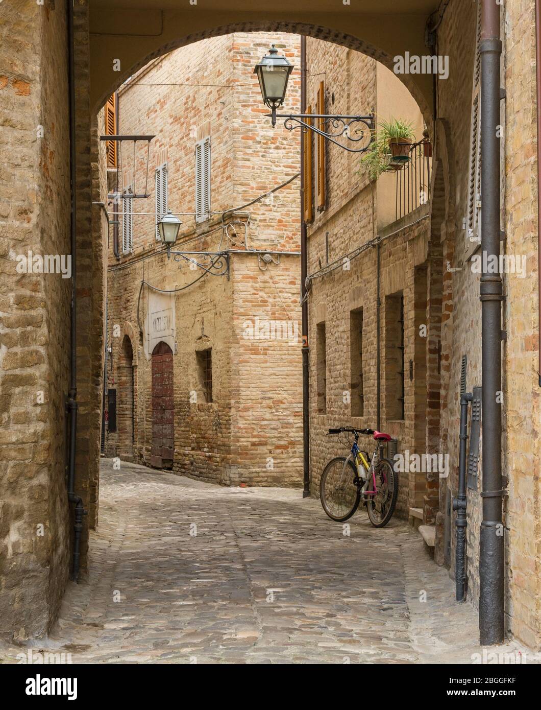 Offida, an ancient village in the Marche region of Italy Stock Photo ...