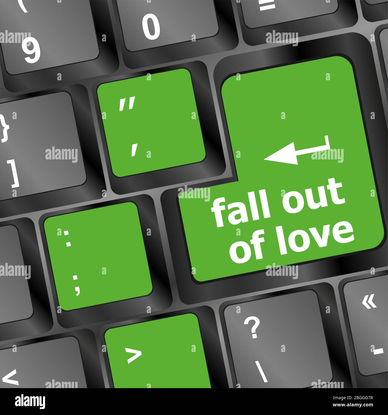 Modern keyboard key with words ` Stock Photo - Alamy