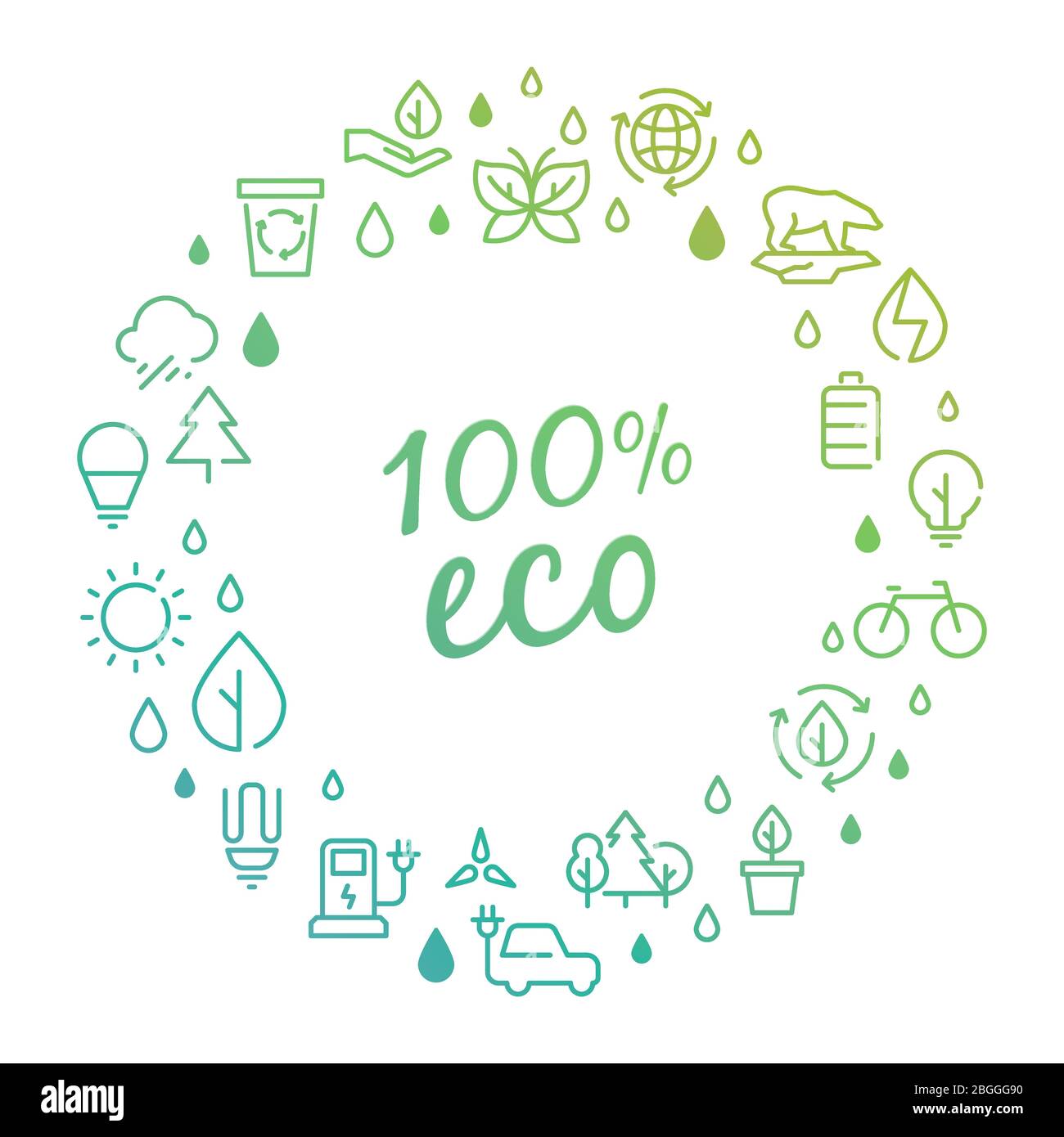Eco fuel concept green Stock Vector Images - Alamy