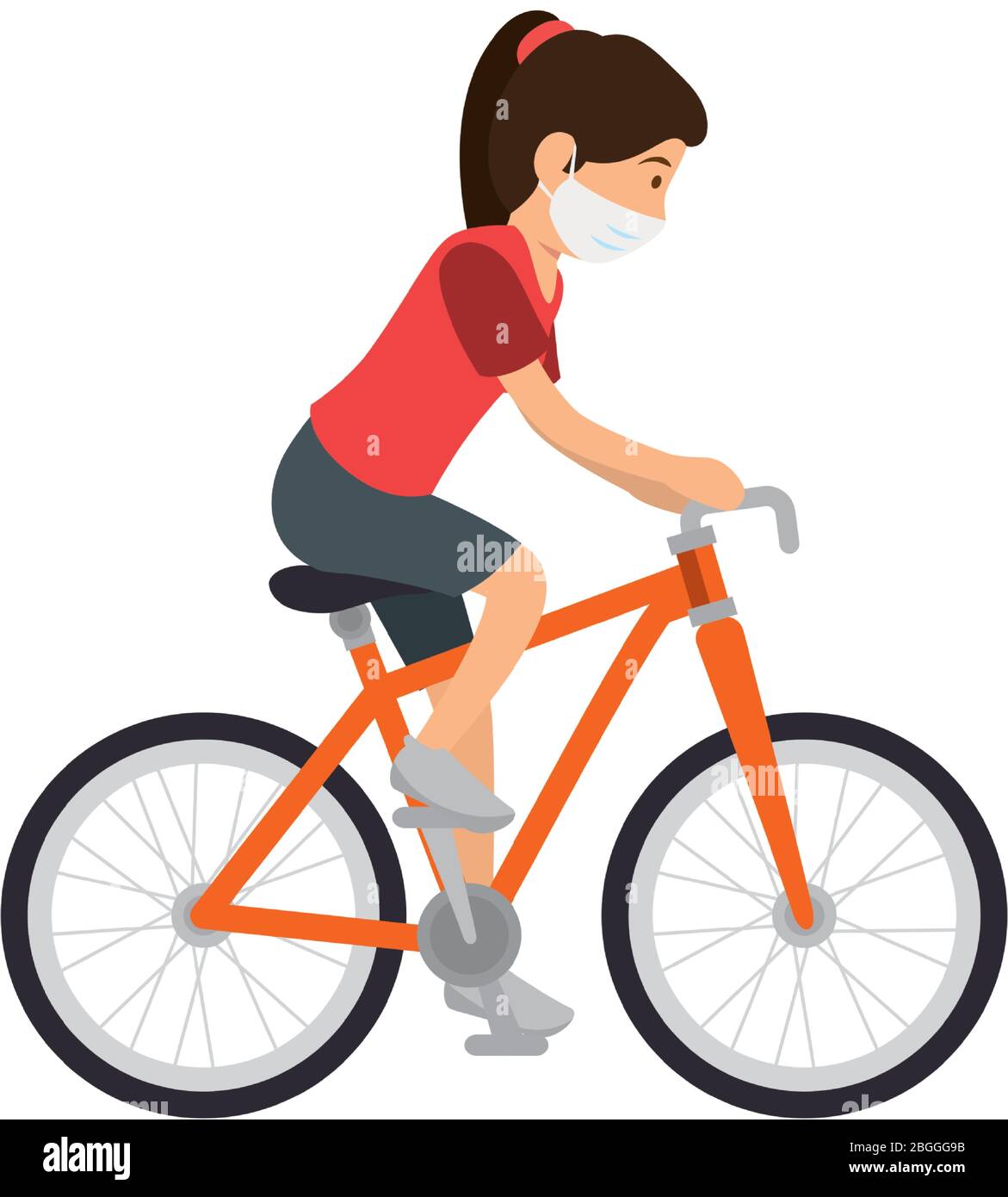 Using the bicycle for exercise Stock Vector Images - Alamy