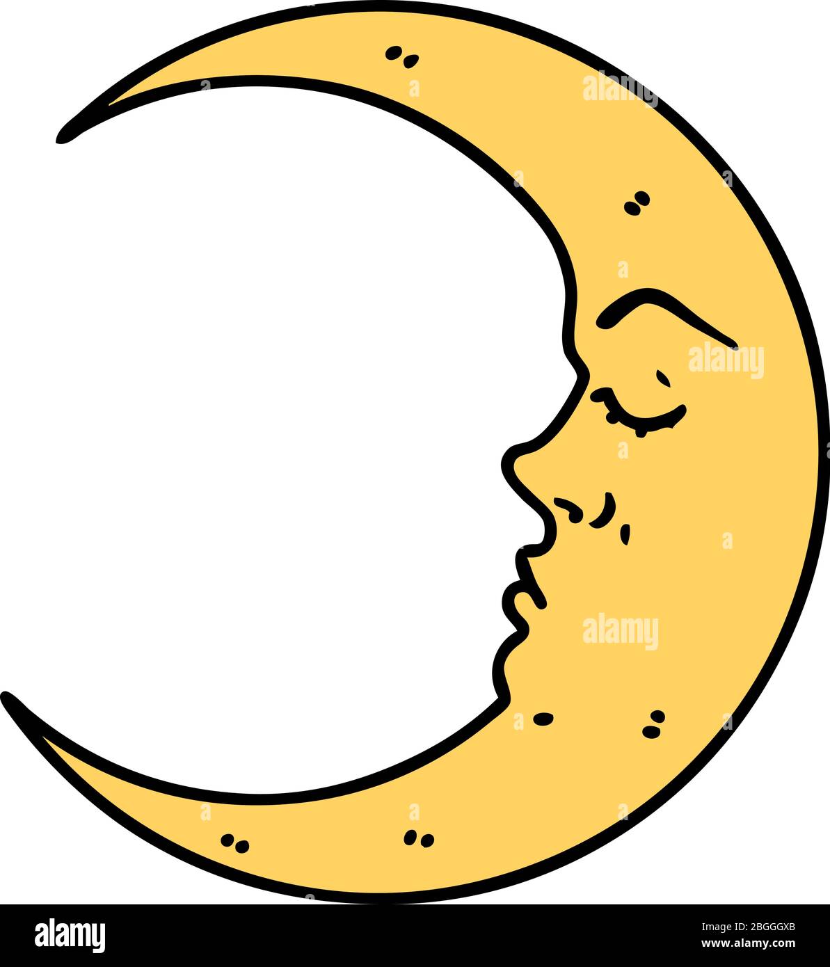 Crescent Moon Man Tattoo
