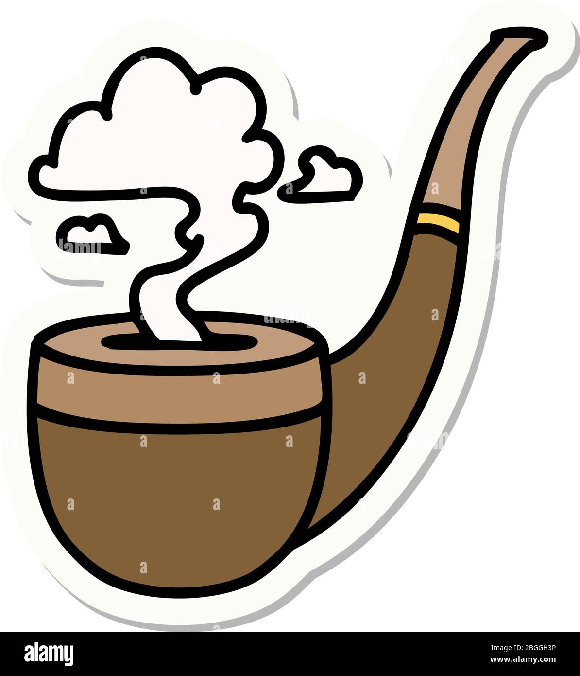 sticker of tattoo in traditional style of a smokers pipe Stock Vector ...