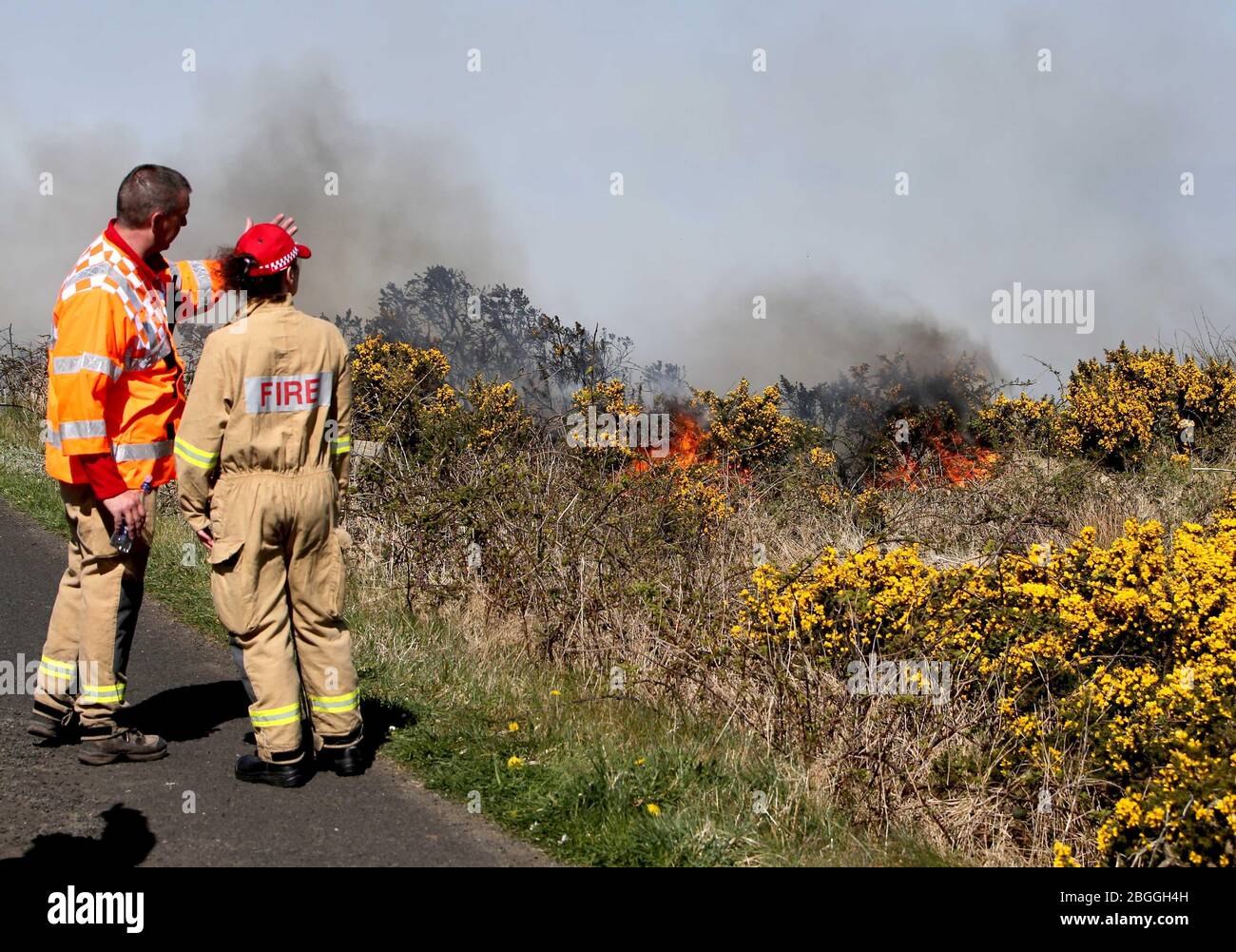 Ballycastle Northern Ireland-21st Apr 2020. 70 firefighters from all ...
