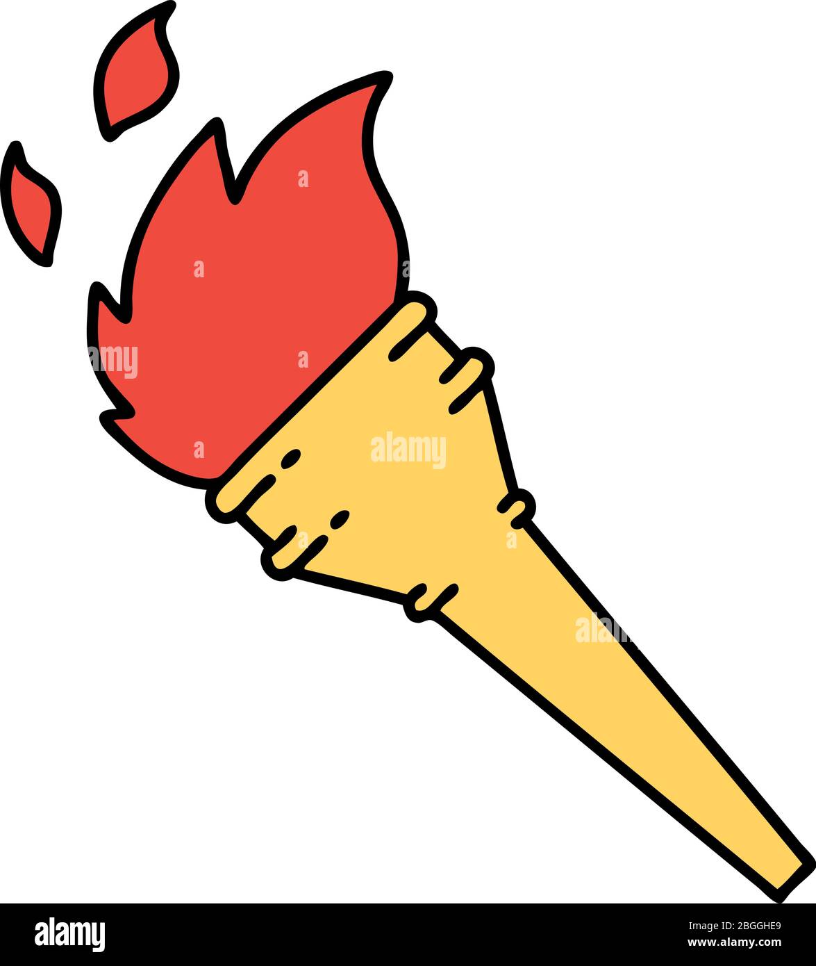 tattoo in traditional style of a lit torch Stock Vector Image & Art - Alamy