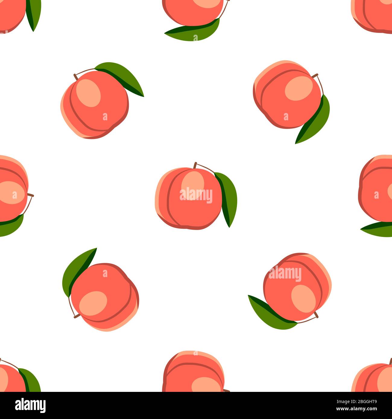 Illustration on theme big colored seamless peach, bright fruit pattern ...