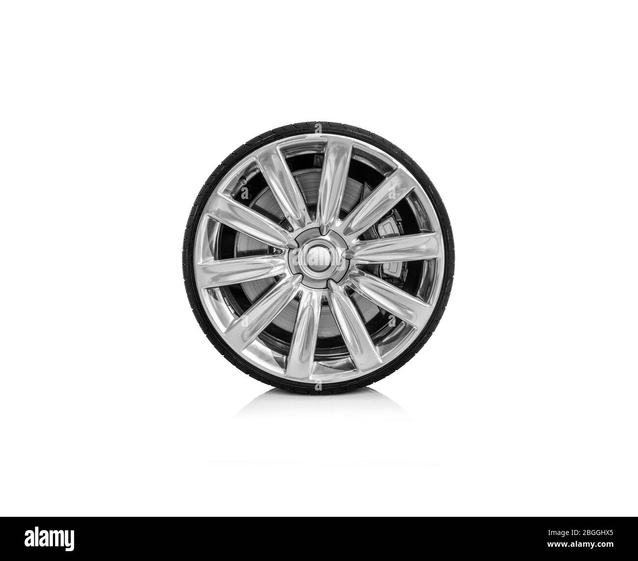 Car wheel isolated Stock Photo - Alamy