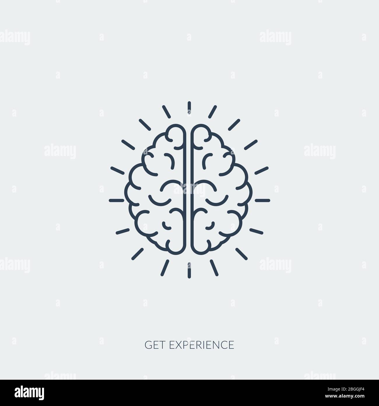 Vector outline icon of virtual reality technology - Human Brain Stock ...