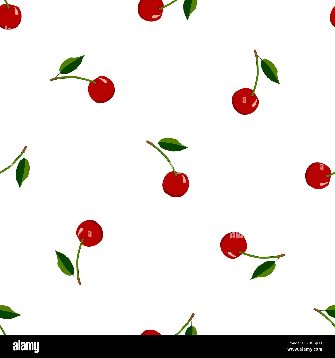 Illustration on theme big colored seamless cherry, bright berry pattern ...