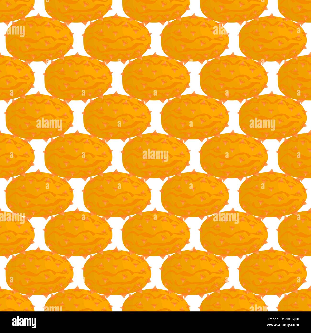 Illustration on theme big colored seamless kiwano, bright fruit pattern ...
