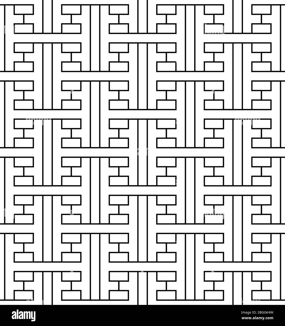 This is a illustration of Seamless Japanese pattern combining T-shaped ...