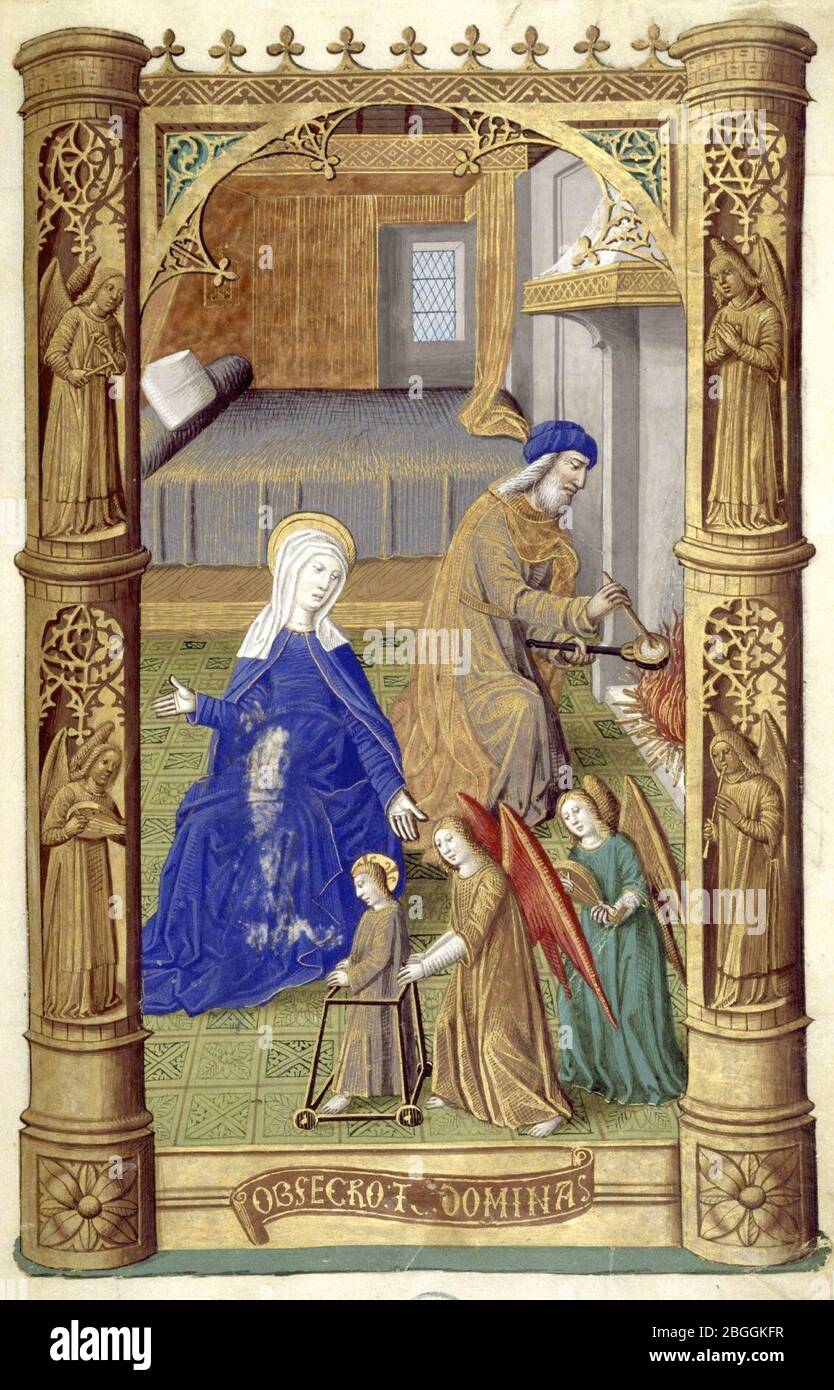 Heures de Charles VIII 011R Marie enfant Stock Photo - Alamy