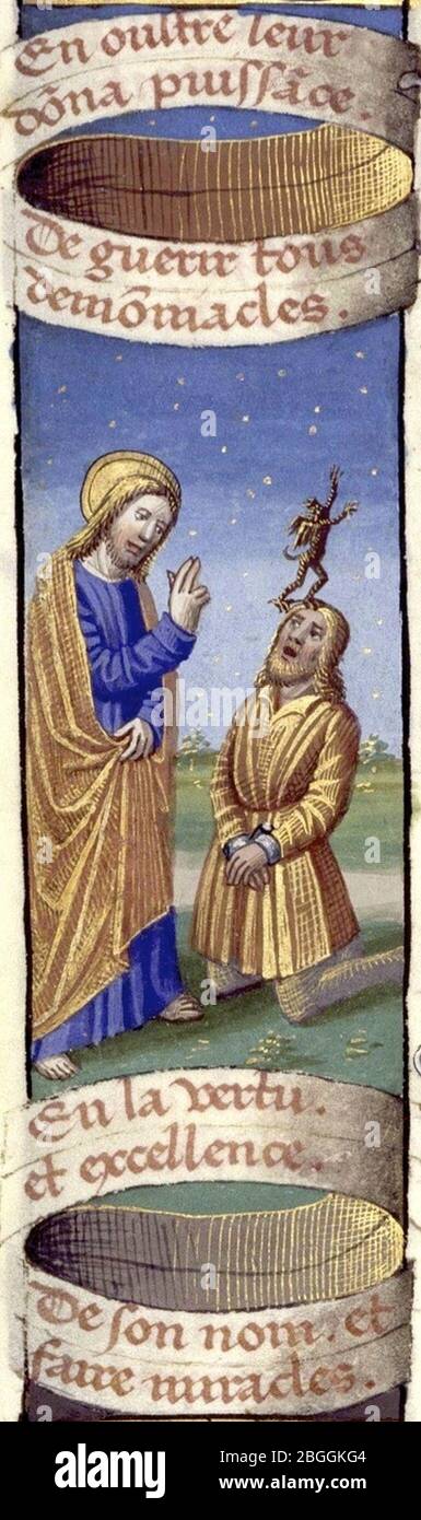 Heures de Charles VIII 106V Saint Laurent (côté Stock Photo - Alamy