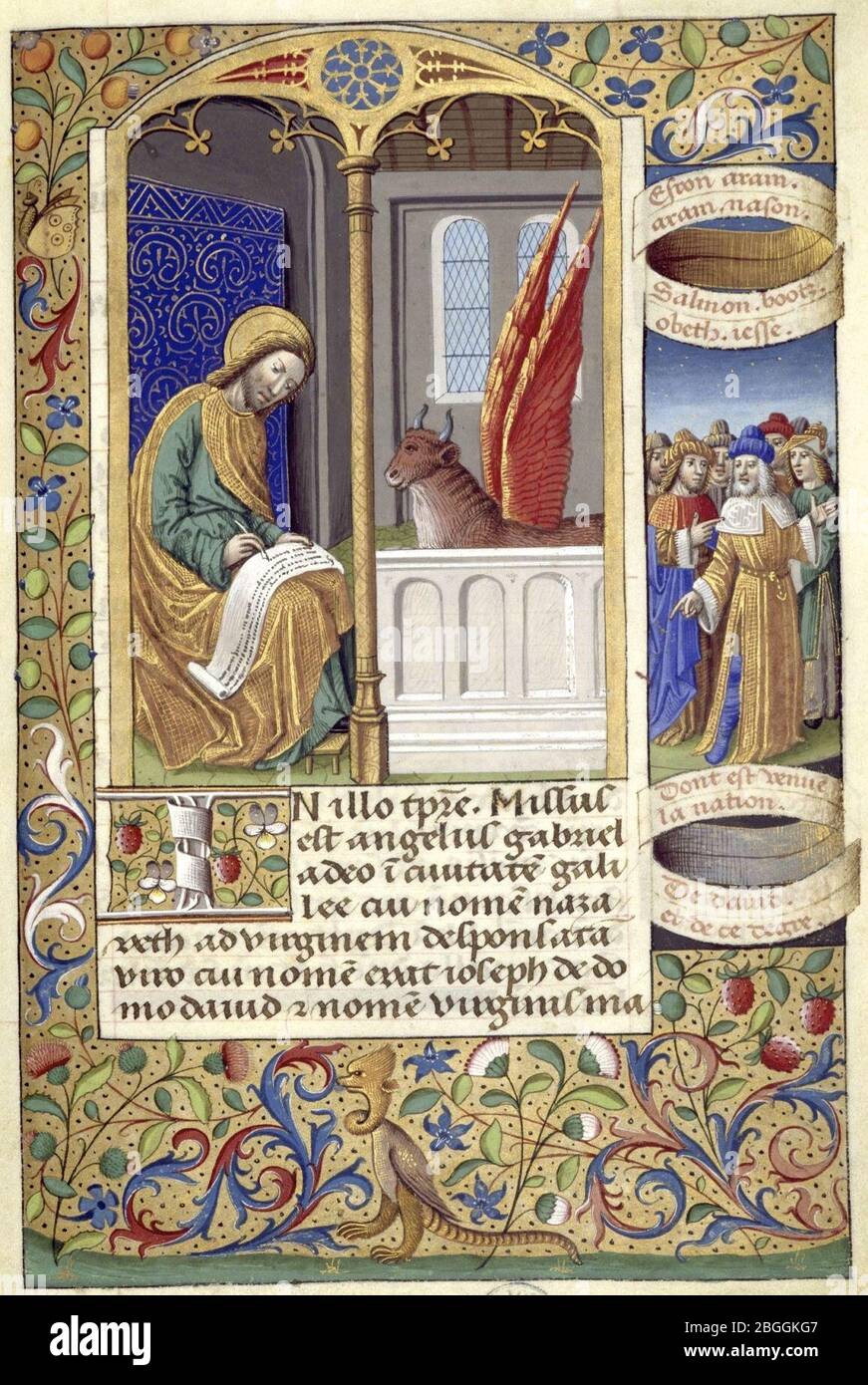 Heures de Charles VIII 009R Luc (page Stock Photo - Alamy