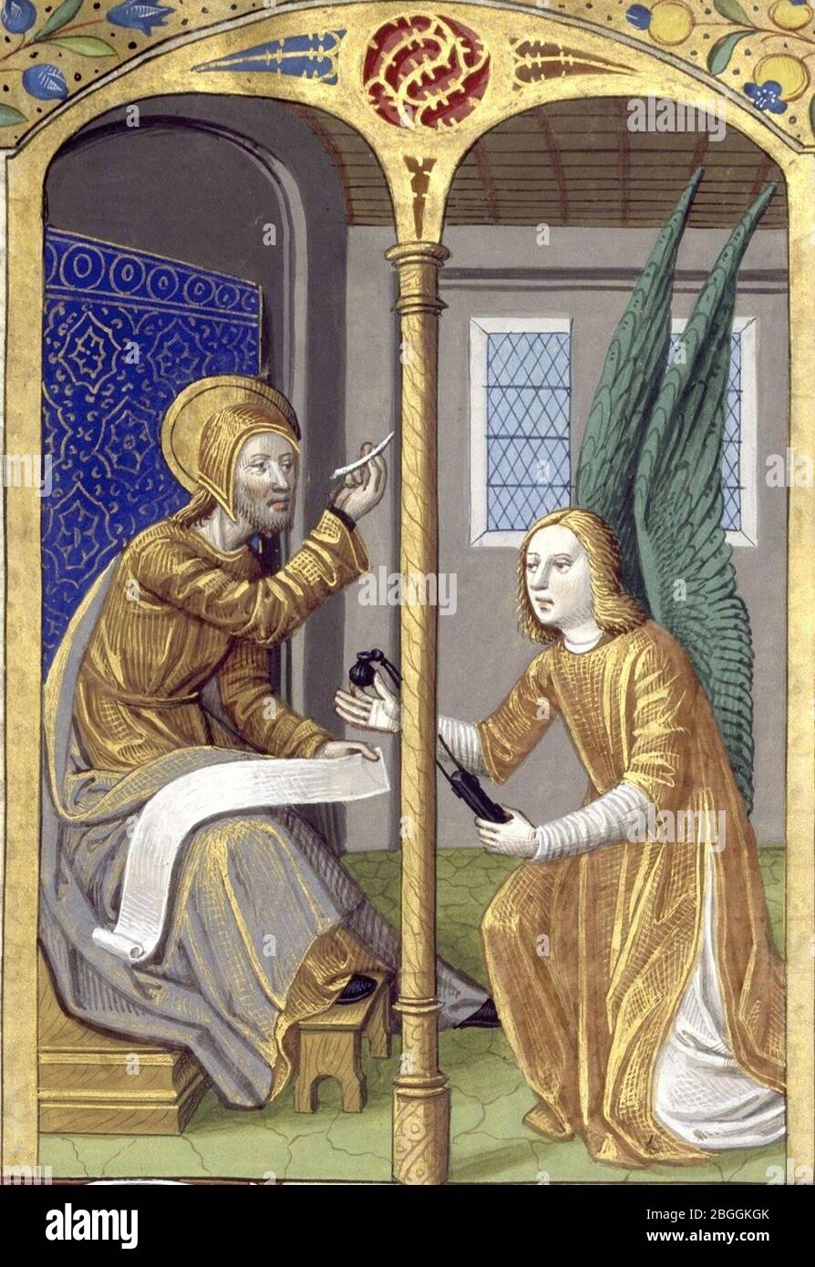 Heures de Charles VIII 008R Matthieu Stock Photo - Alamy