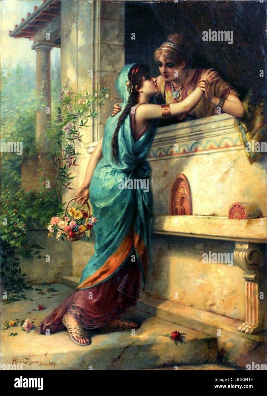 Heva Coomans - Two Italian women 1887 Stock Photo - Alamy