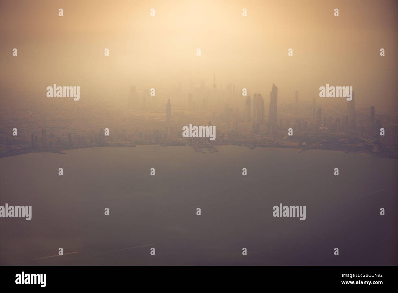 Aerial panorama of Kuwait City. Kuwait City, Kuwait Stock Photo - Alamy