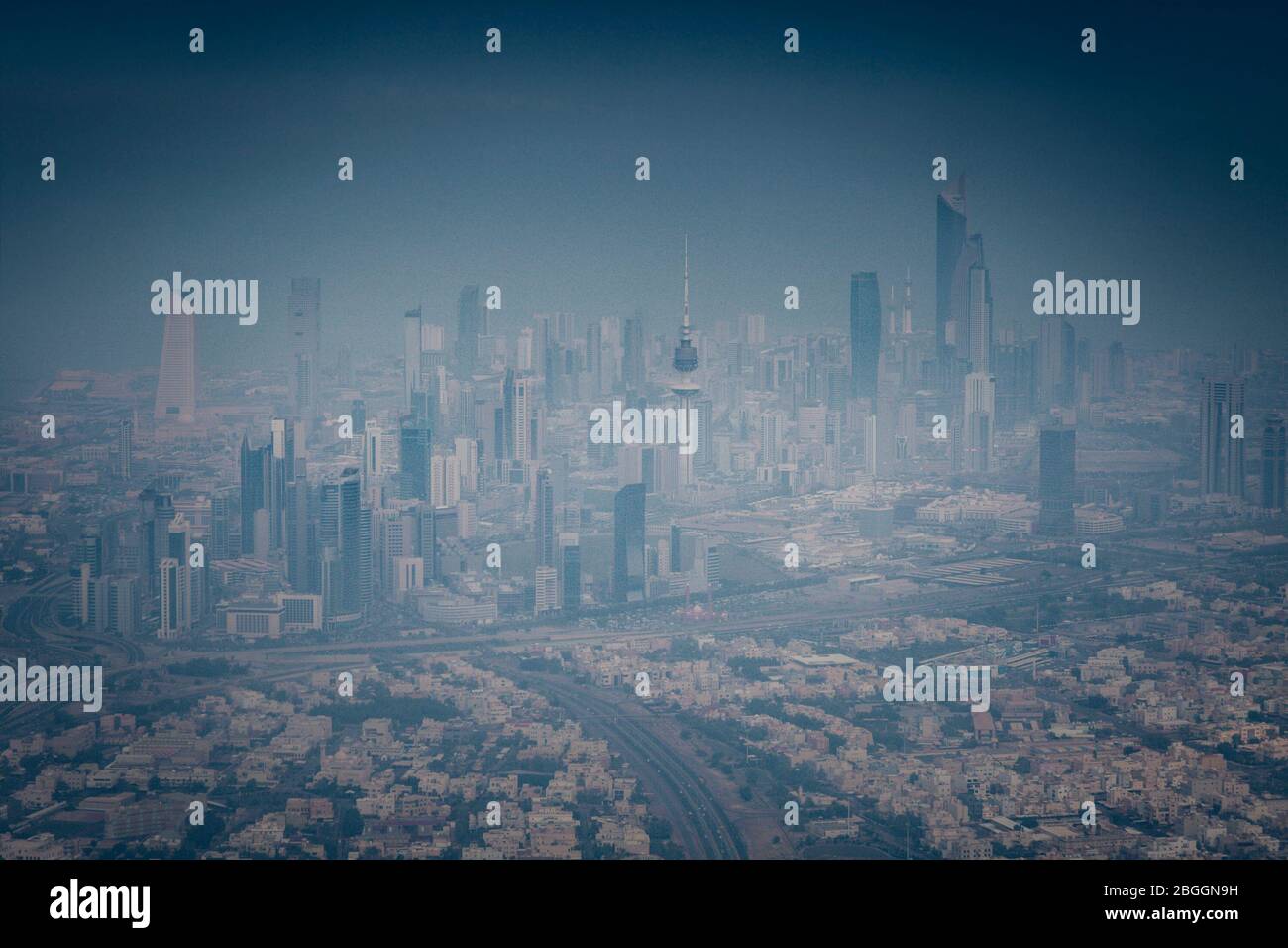 Aerial panorama of Kuwait City. Kuwait City, Kuwait Stock Photo - Alamy