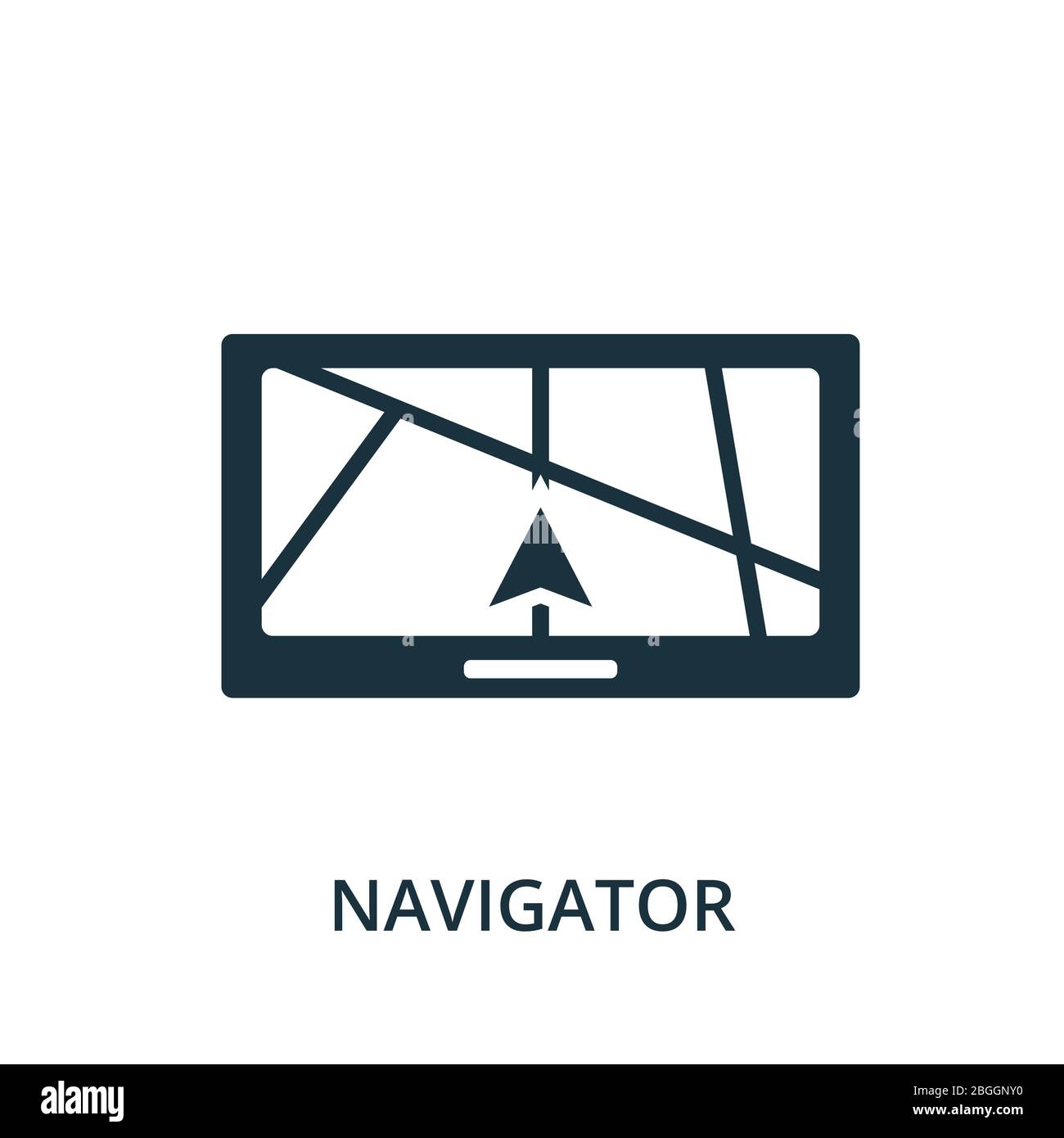 Navigator icon. Simple element from navigation collection. Filled ...