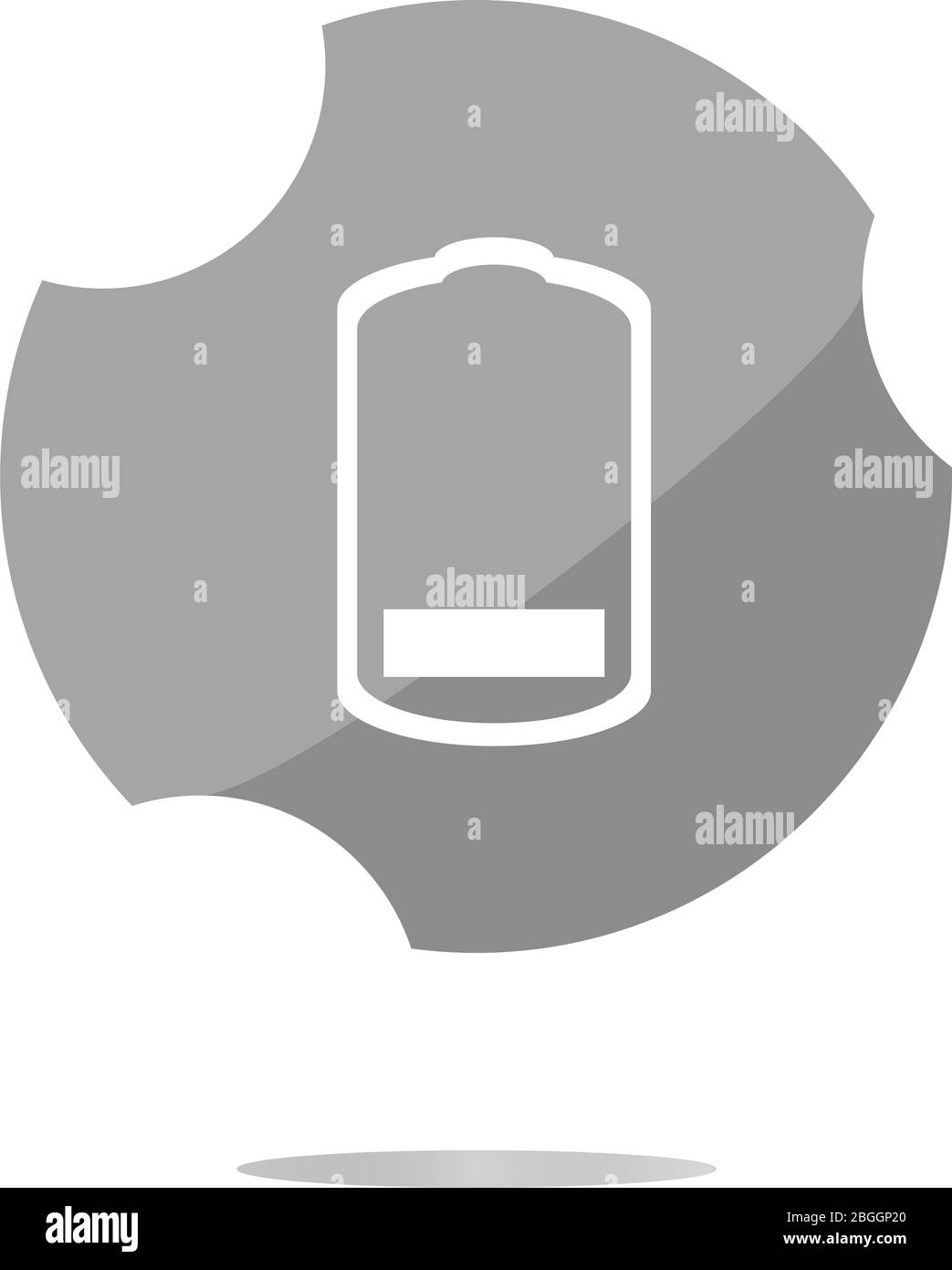 Battery low level sign icon. Electricity symbol. Modern UI website ...