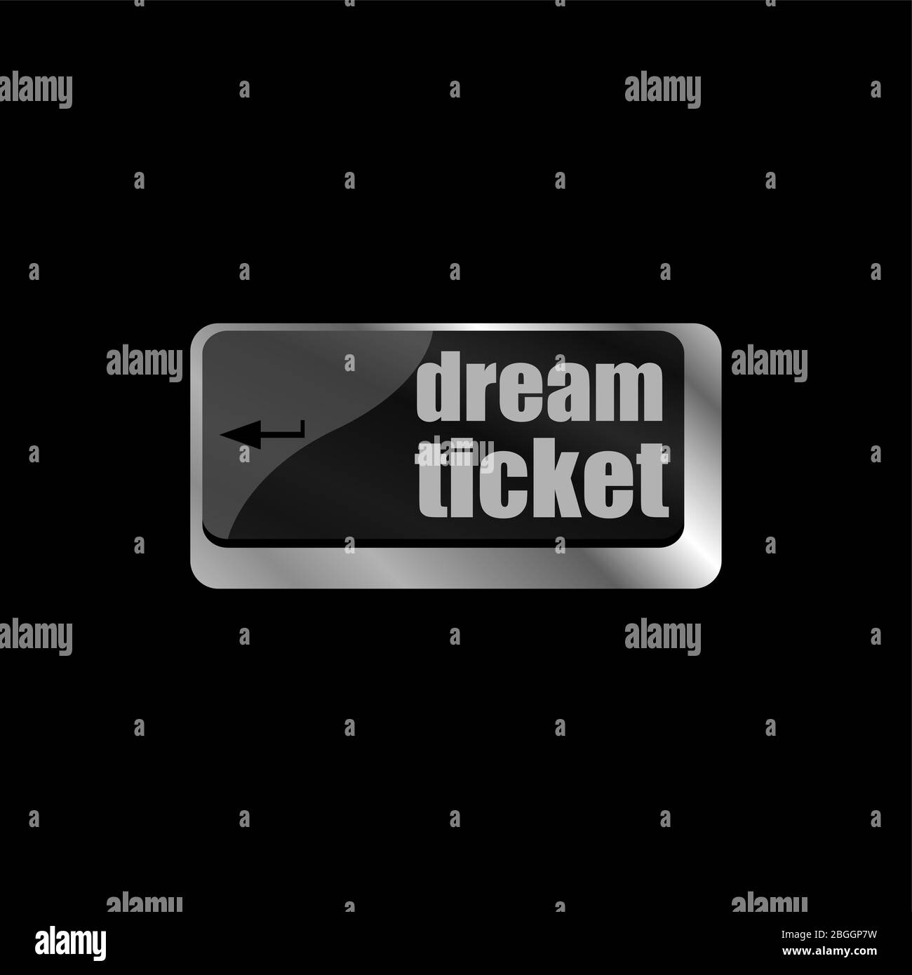 dream ticket button on computer keyboard key Stock Photo - Alamy