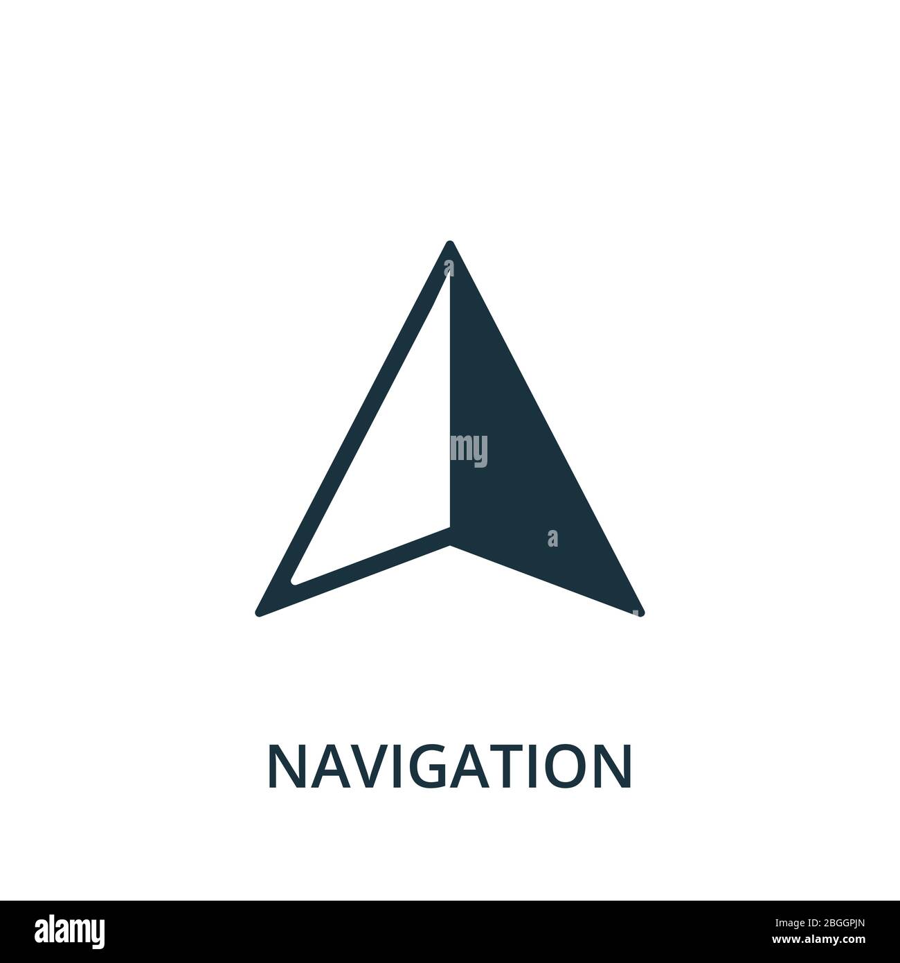 Navigation icon. Simple creative element. Filled Navigation icon for ...