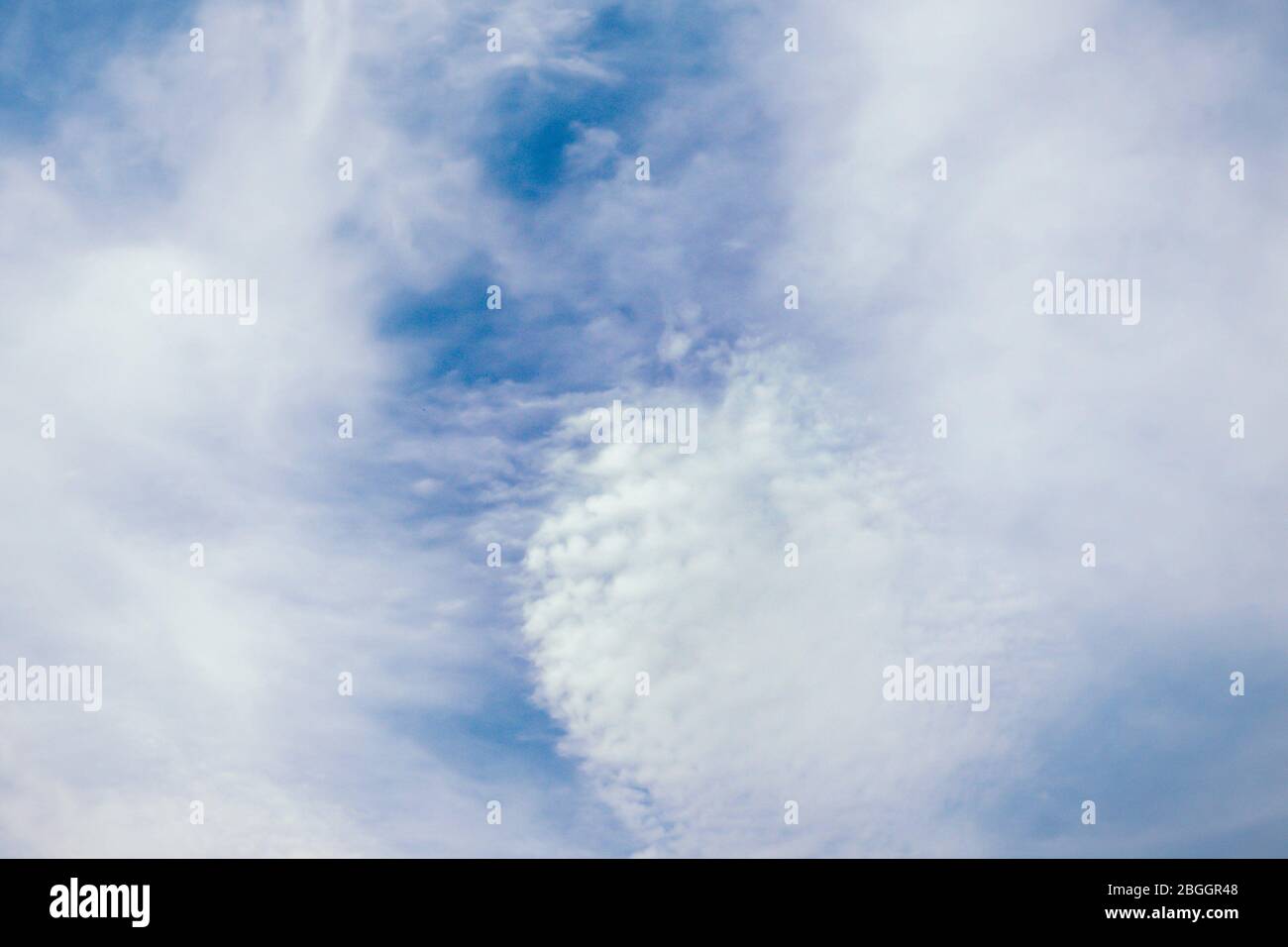 Blue sky with cirro cumulus clouds. Beautiful sky background Stock ...